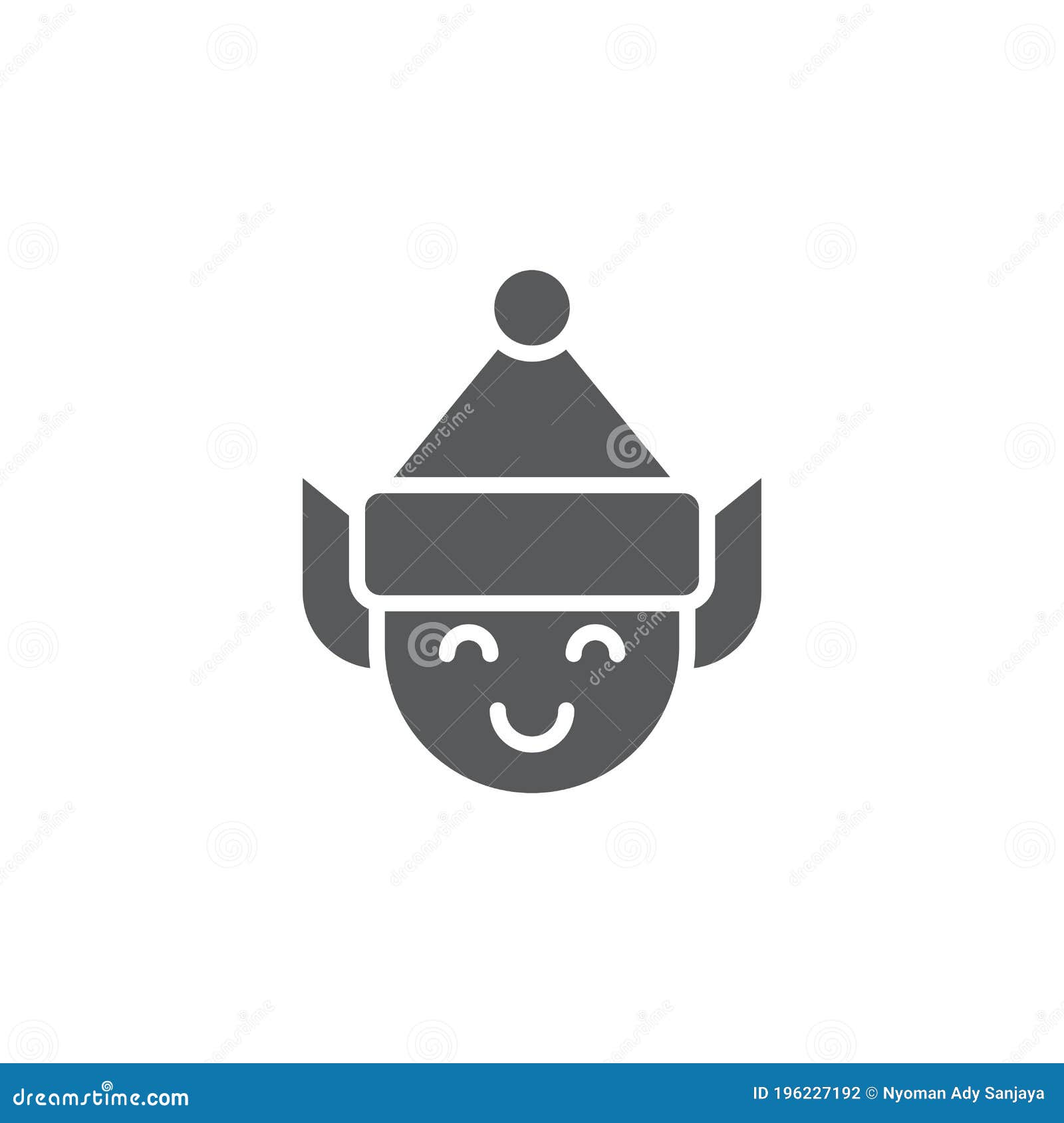 Elf Vector Icon Symbol Isolated on White Background Stock Vector ...