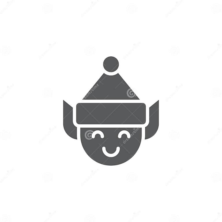 Elf Vector Icon Symbol Isolated on White Background Stock Vector ...