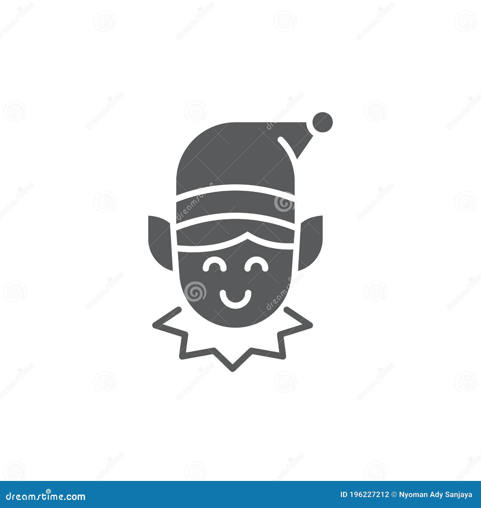 Elf Vector Icon Symbol Isolated on White Background Stock Vector ...