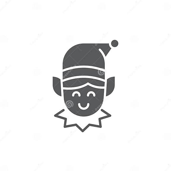 Elf Vector Icon Symbol Isolated on White Background Stock Vector ...