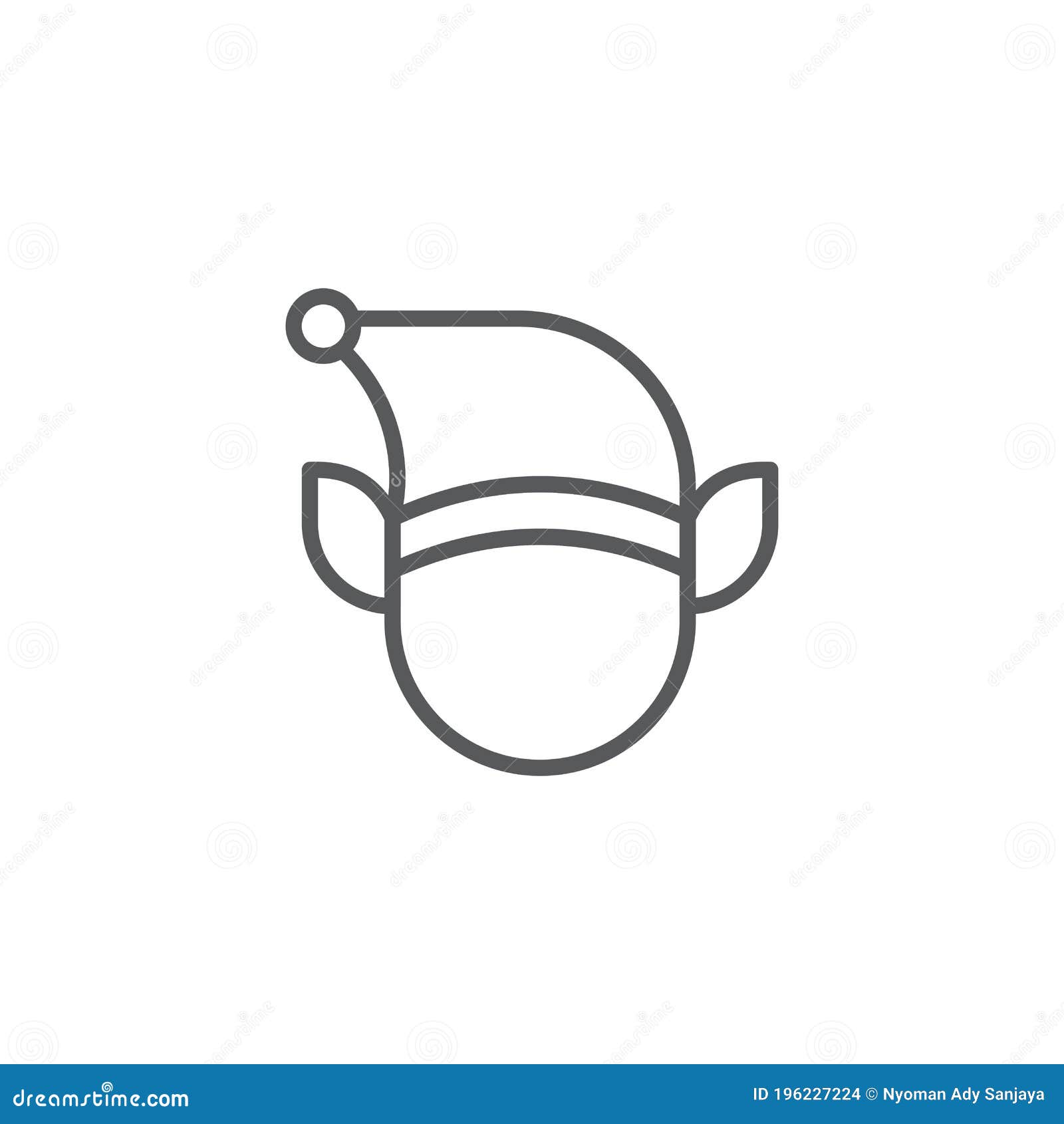 Elf Vector Icon Symbol Isolated on White Background Stock Vector ...