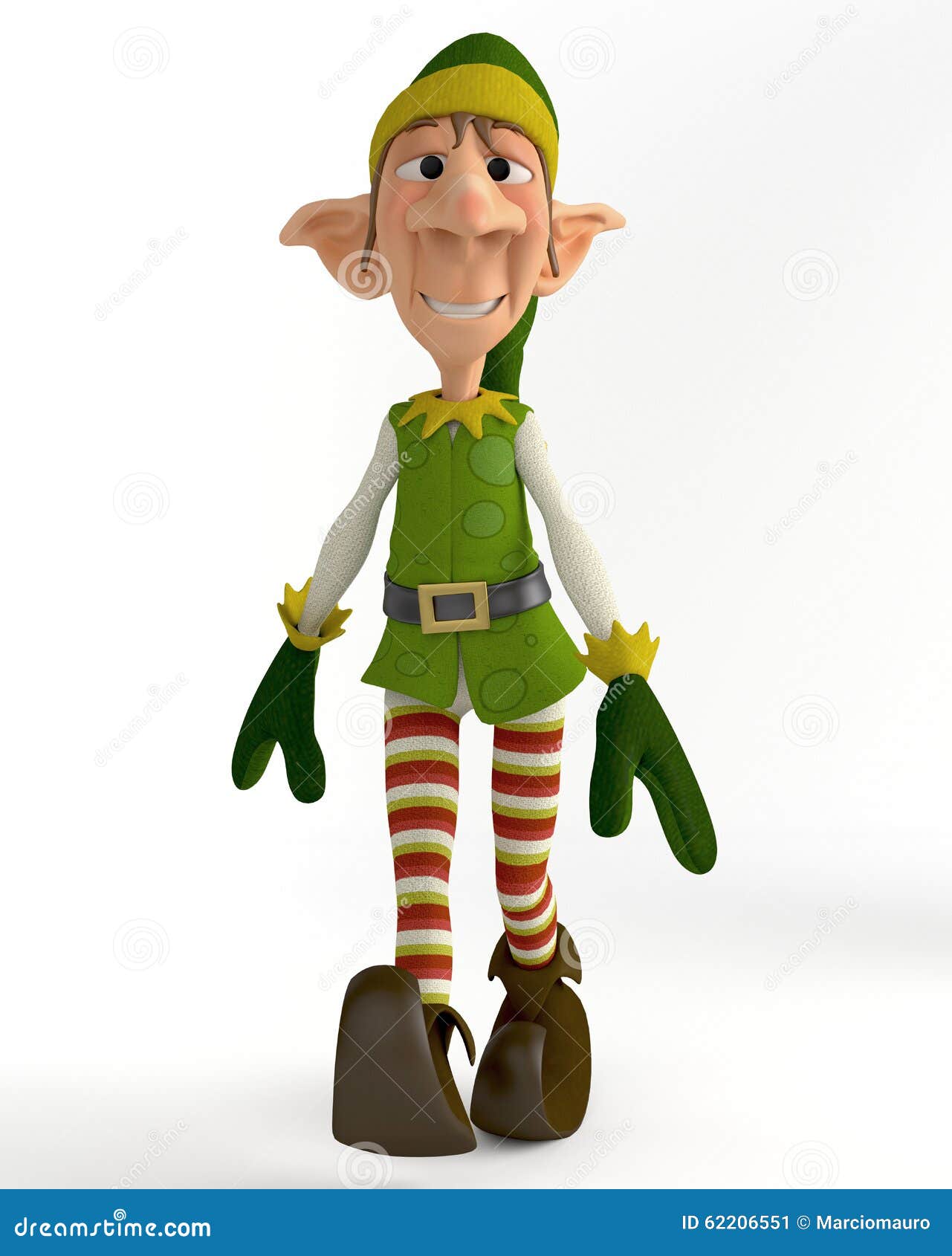 Elf walking stock illustration. Illustration of green - 62206551