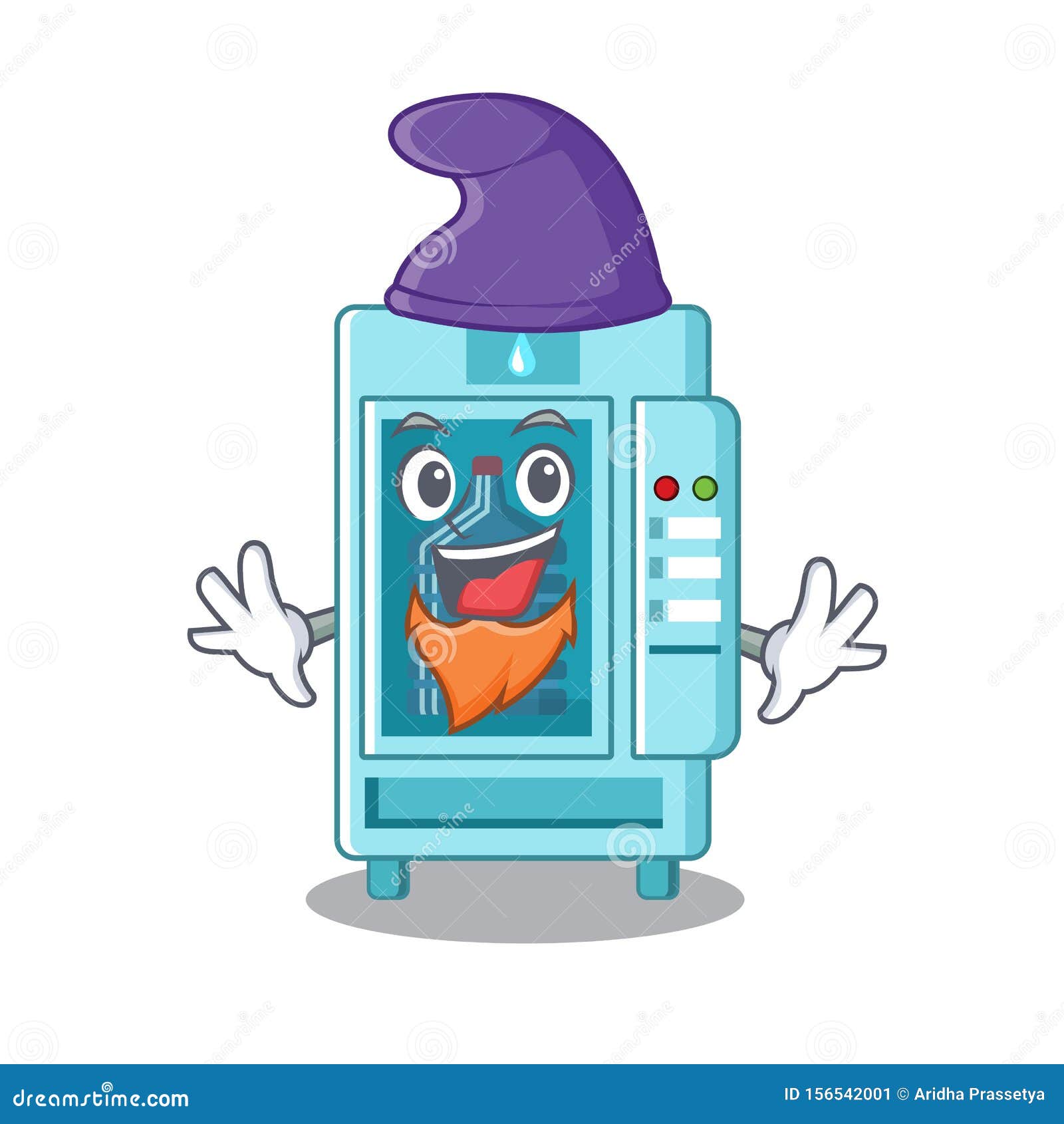 Elf Water Vending Machine in Mascot Shape Stock Vector - Illustration ...