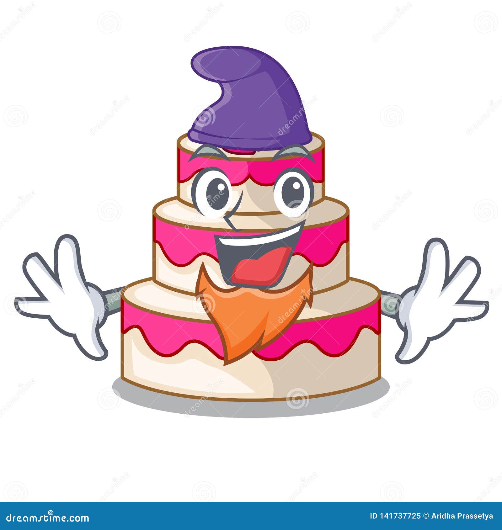 Elf Wedding Cake in the Character Shape Stock Vector - Illustration of ...