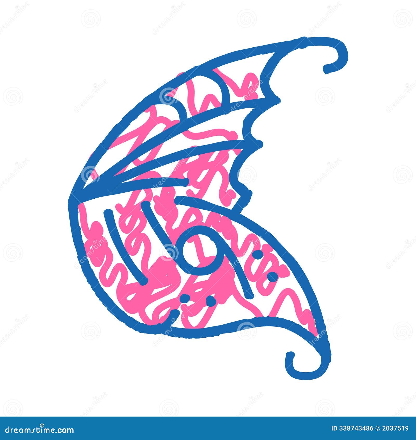 Snitch Wing From Harry Potter Icon Doodle Illustration Cartoon Vector ...