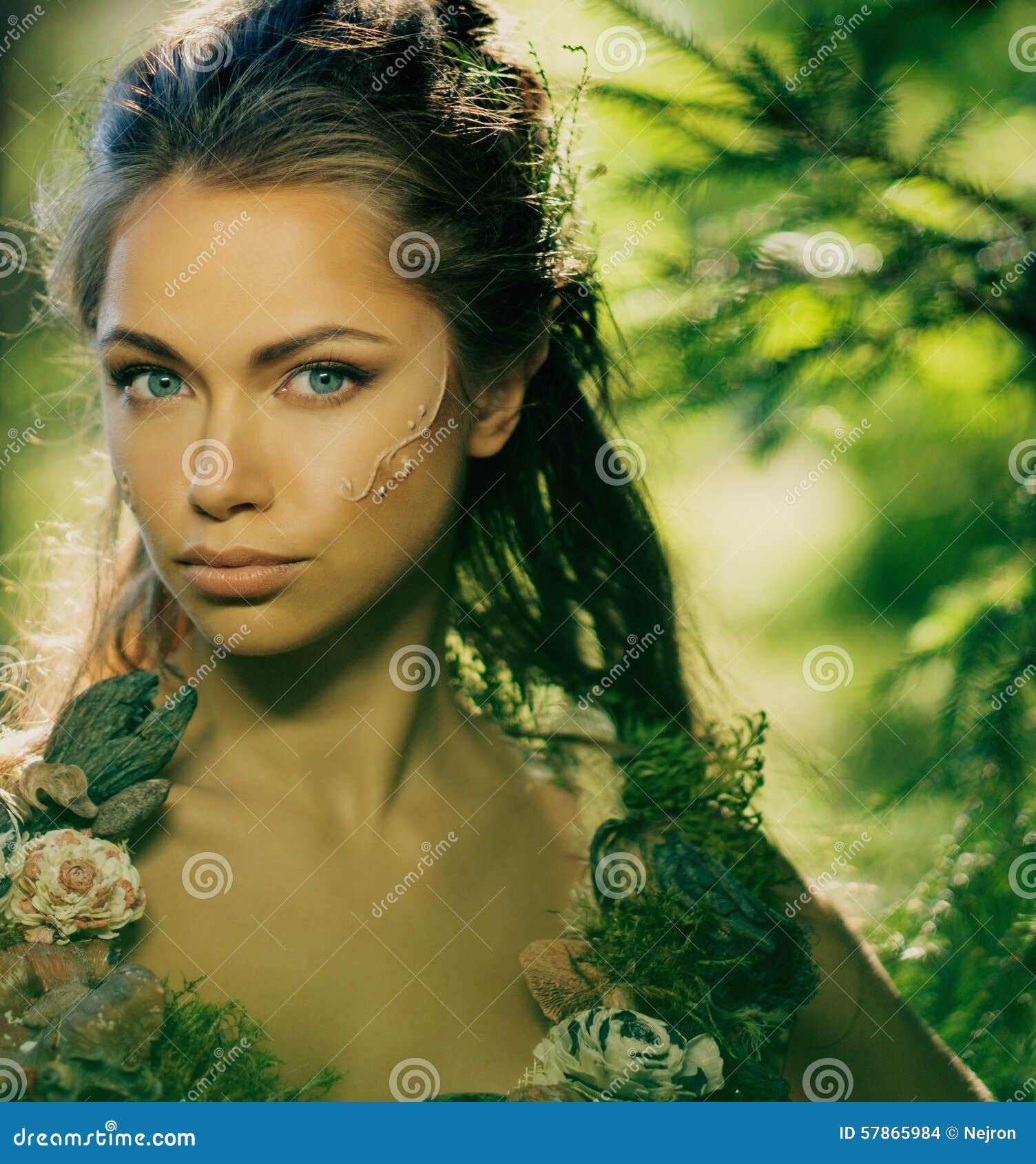 Elf woman in a forest stock photo. Image of movie, goddess - 57865984