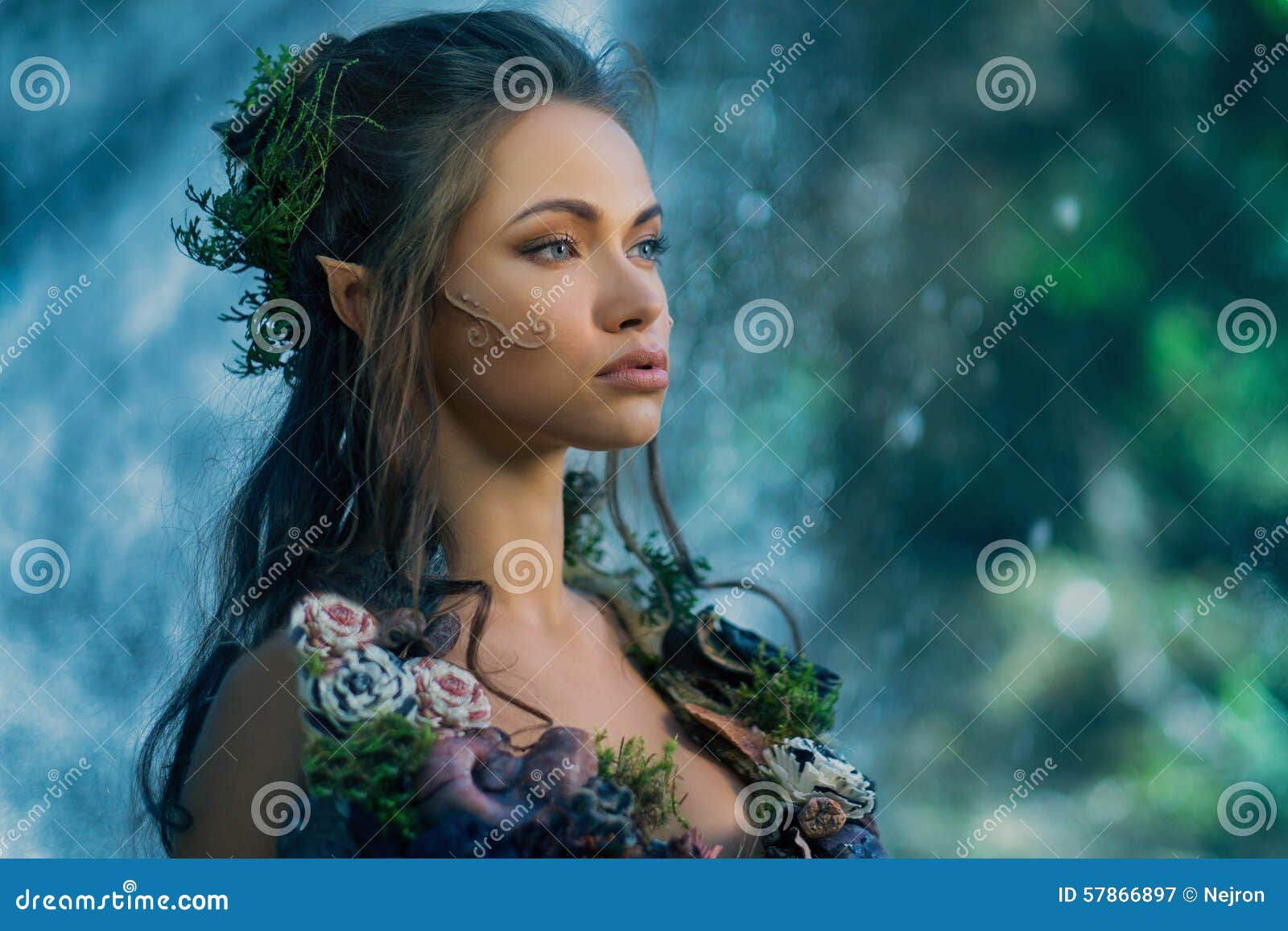 Elf woman in a forest stock image. Image of magical, folklore - 57866897