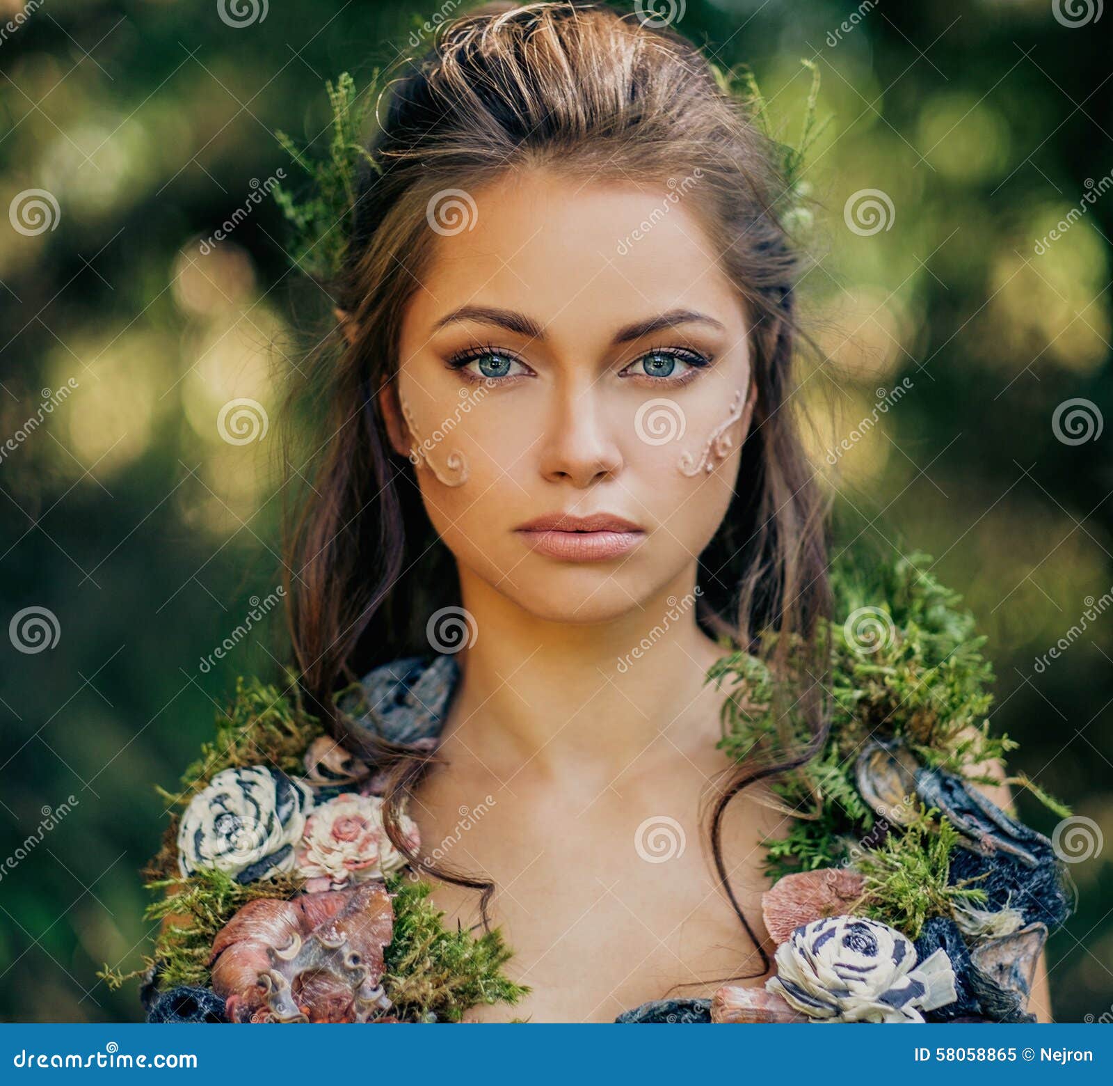 Elf woman in a forest stock image. Image of entertainment - 58058865