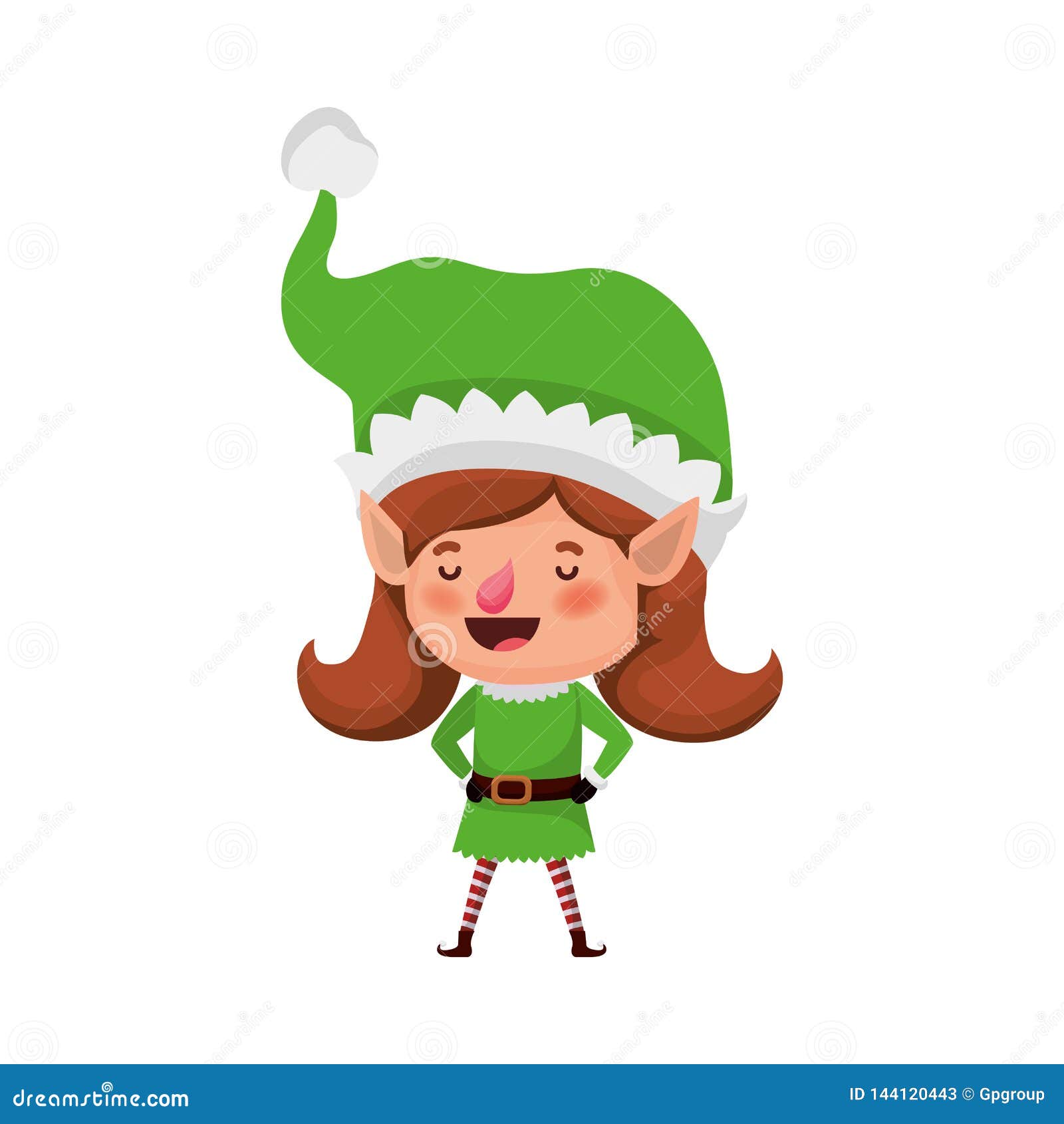 Elf Woman Walking Avatar Character Stock Vector - Illustration of gnome ...