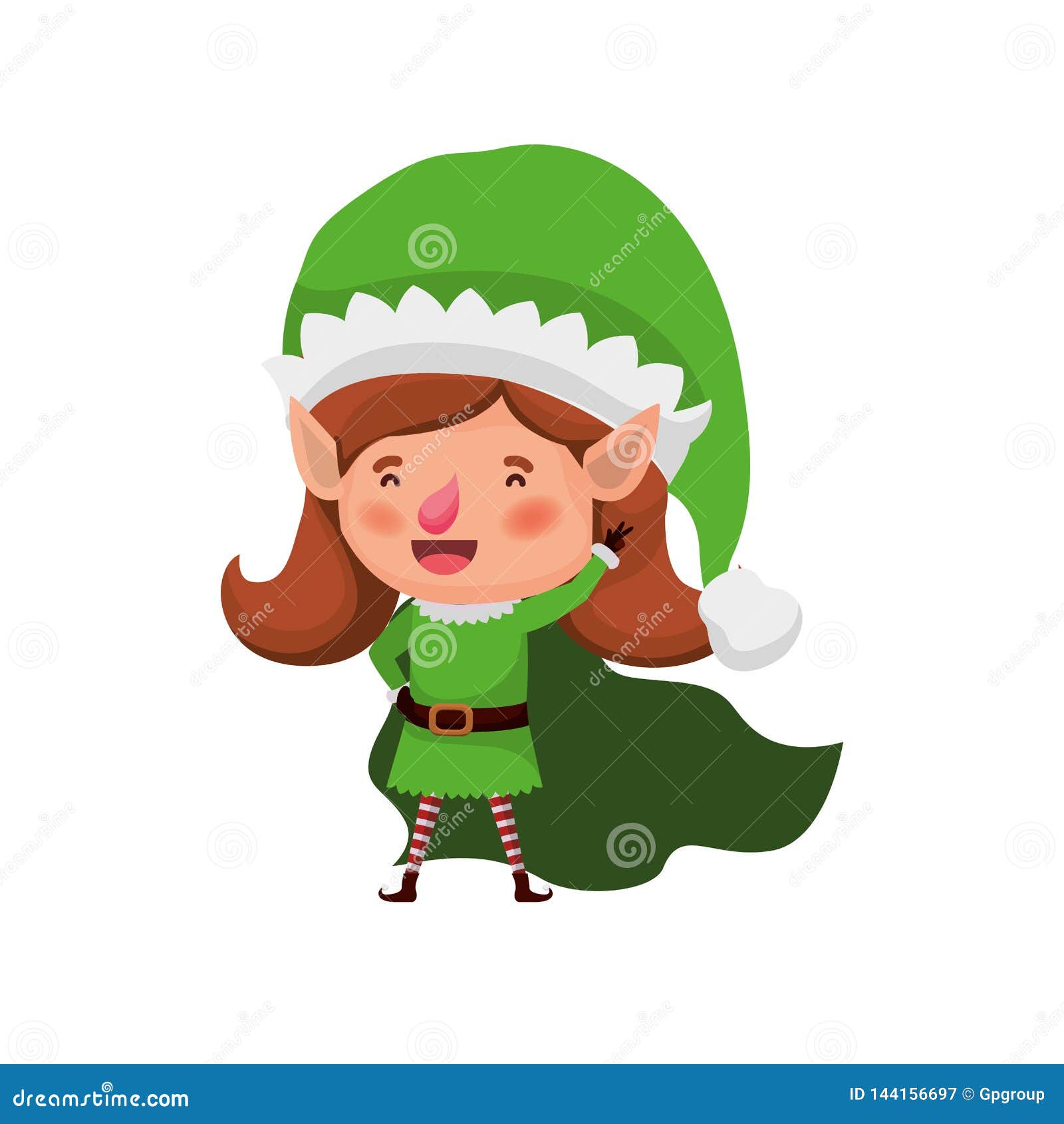 Elf Woman Walking Avatar Character Stock Vector - Illustration of ...
