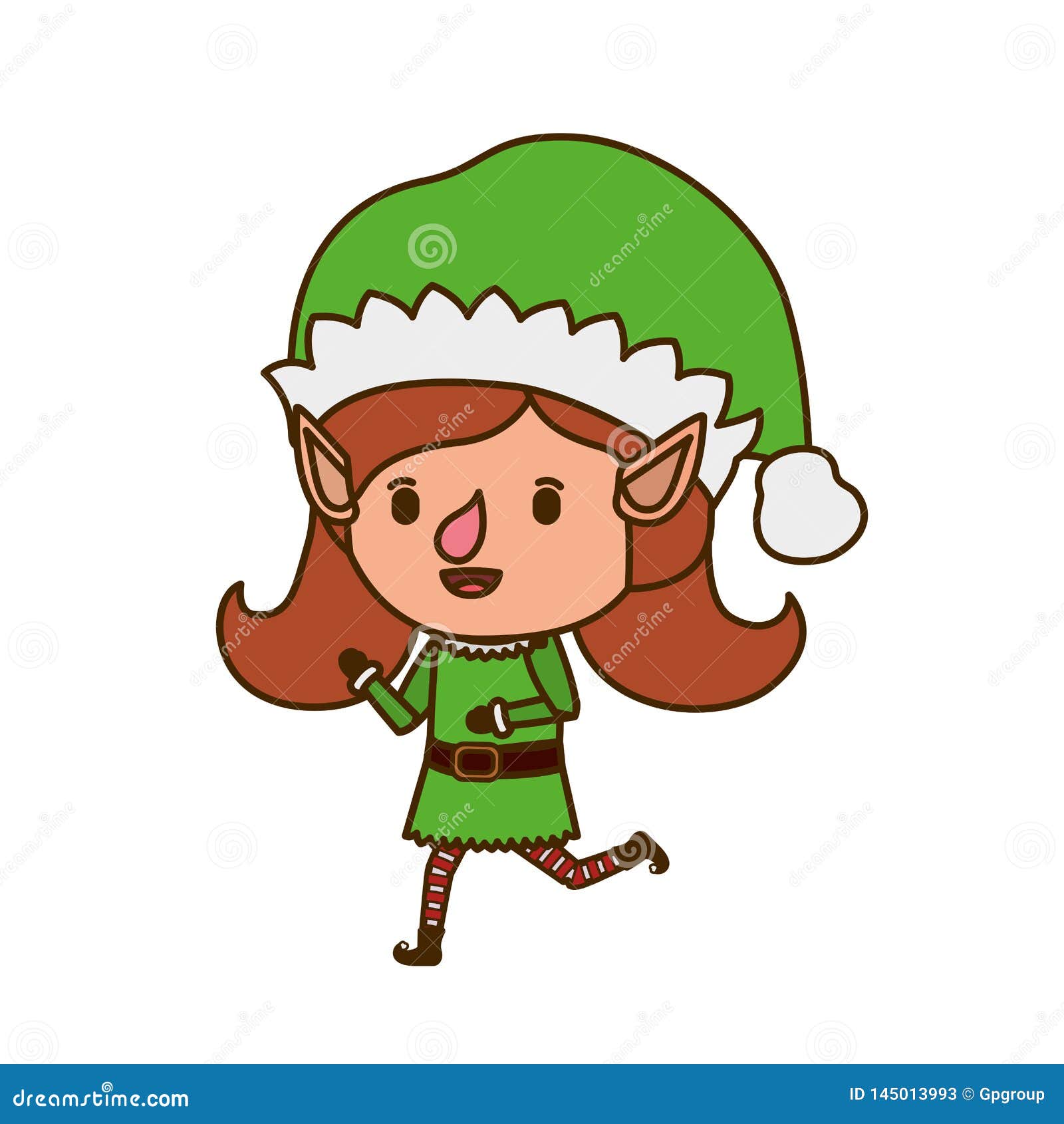 Elf Woman Walking Avatar Character Stock Vector - Illustration of ...