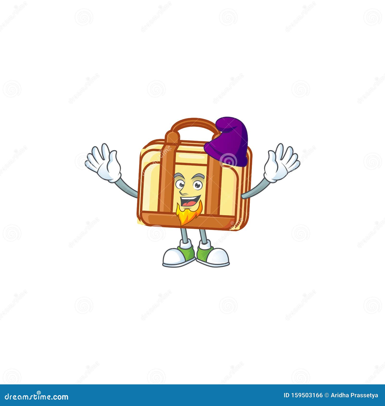 Elf Work Suitcase Cartoon for Materials Work Stock Vector ...
