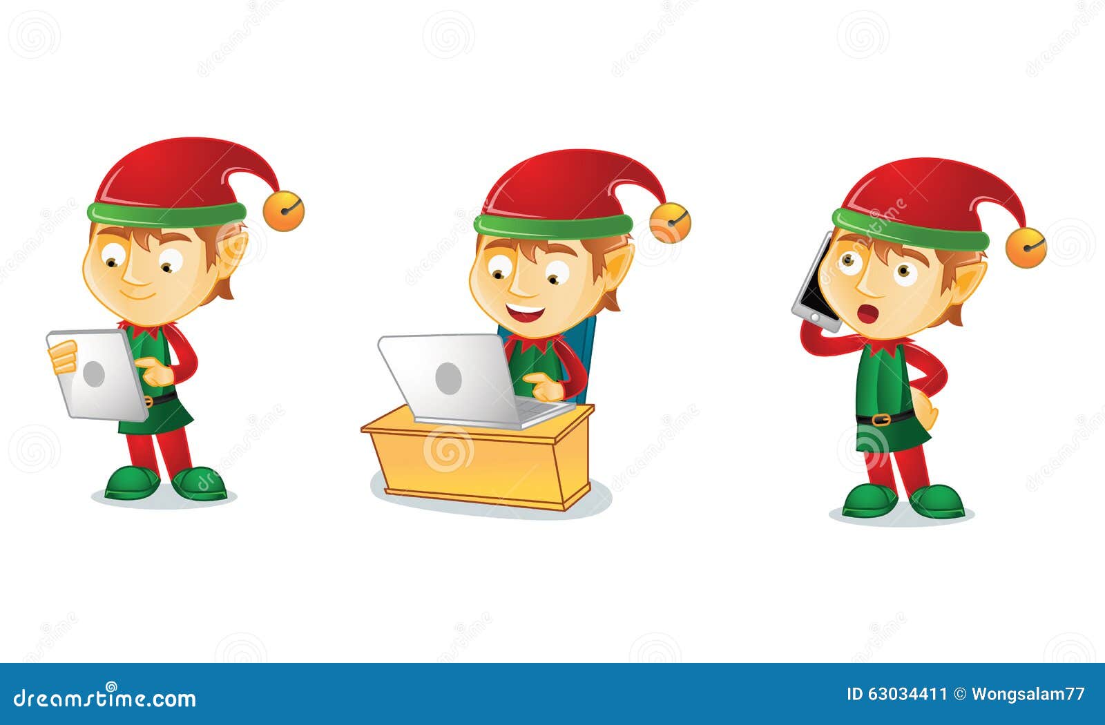 Elf 3 stock vector. Illustration of cute, winter, socks - 63034411