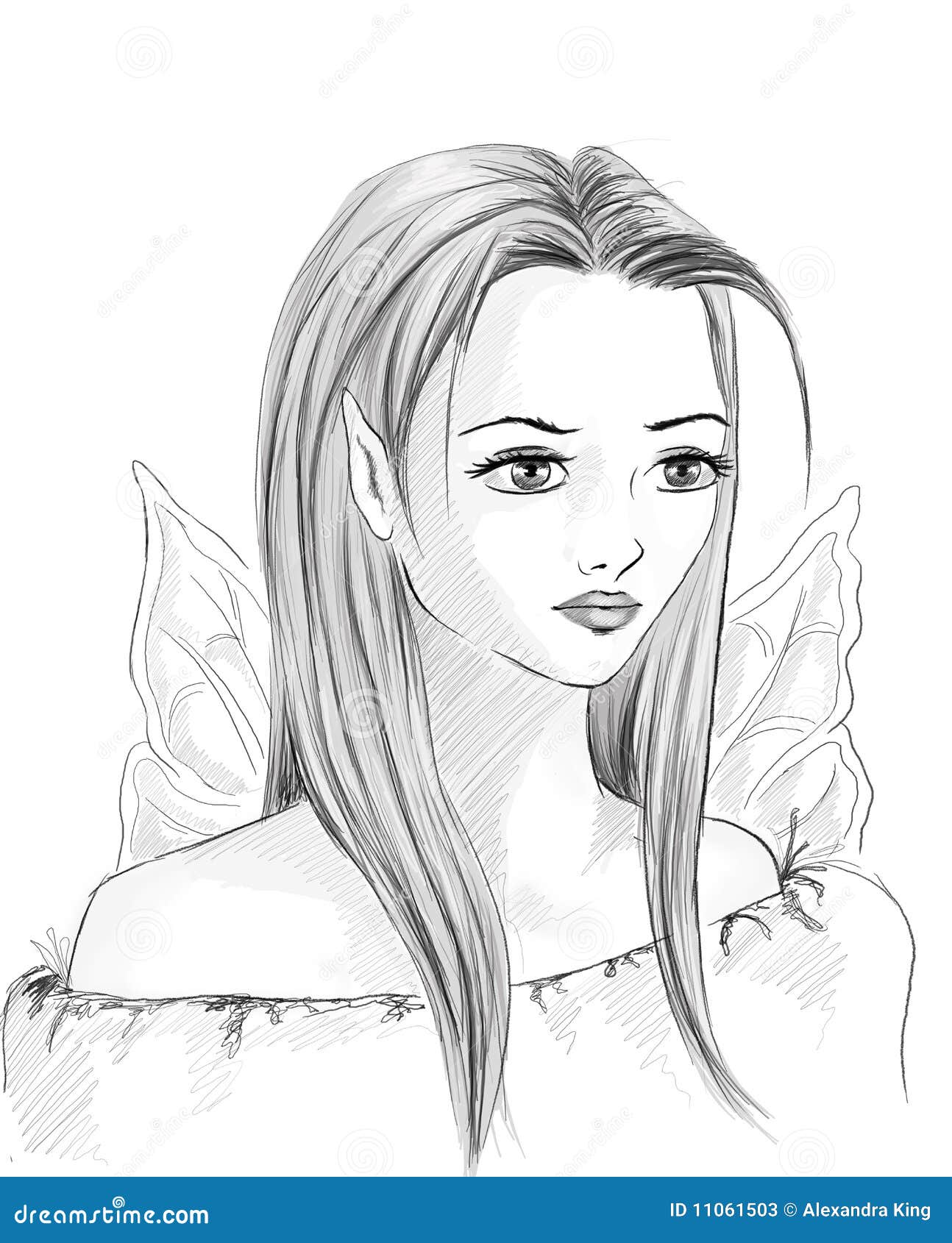 Elfie girl stock illustration. Illustration of beautiful - 11061503