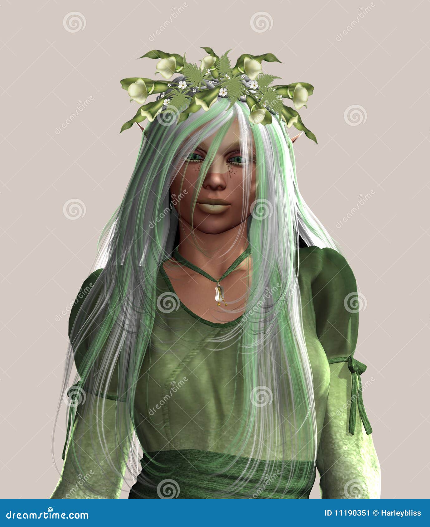 Elfin Goddess stock illustration. Illustration of female - 11190351