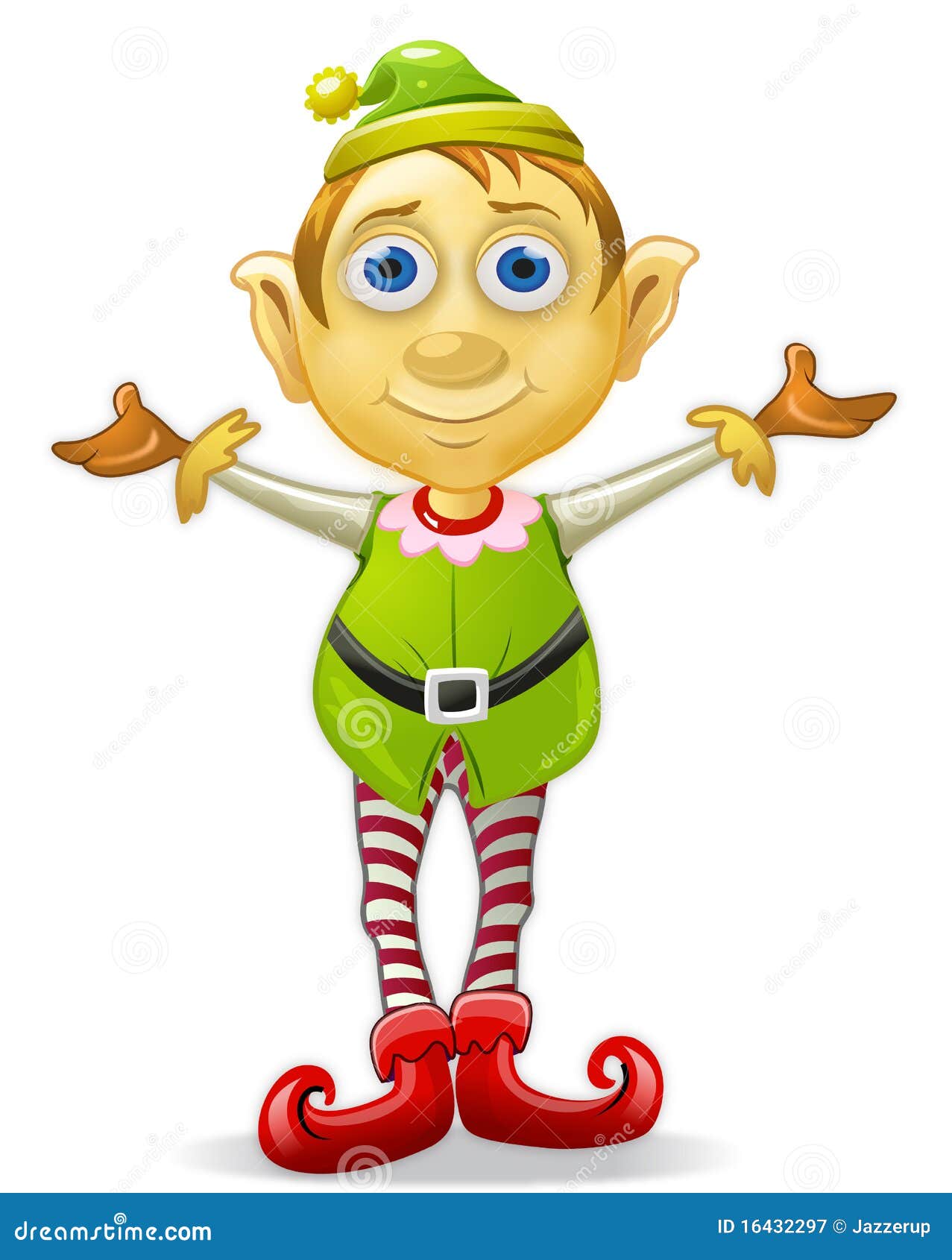 Elfo di natale illustrazione di stock. Illustrazione di bianco - 16432297