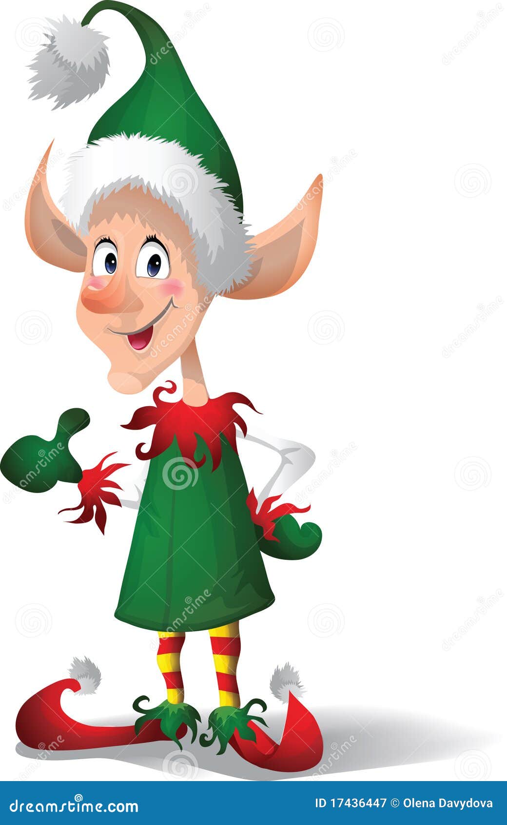 Elfo di natale illustrazione vettoriale. Illustrazione di fiaba - 17436447