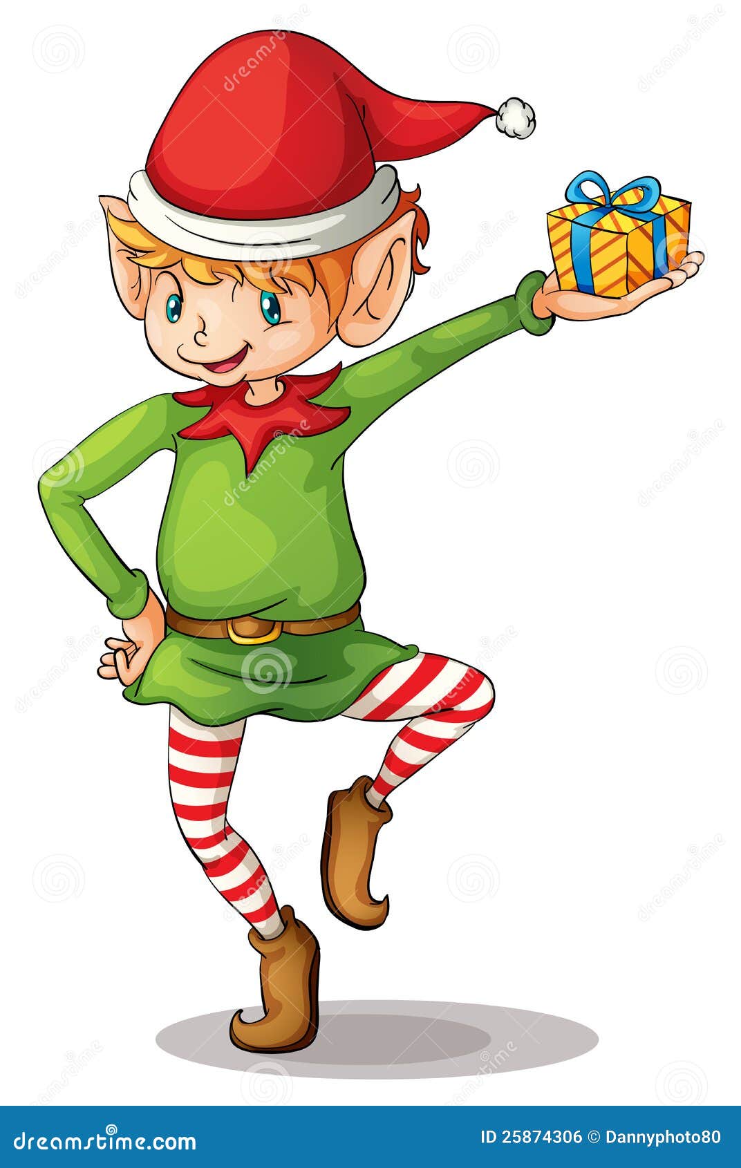 Elfo di natale illustrazione vettoriale. Illustrazione di carattere ...