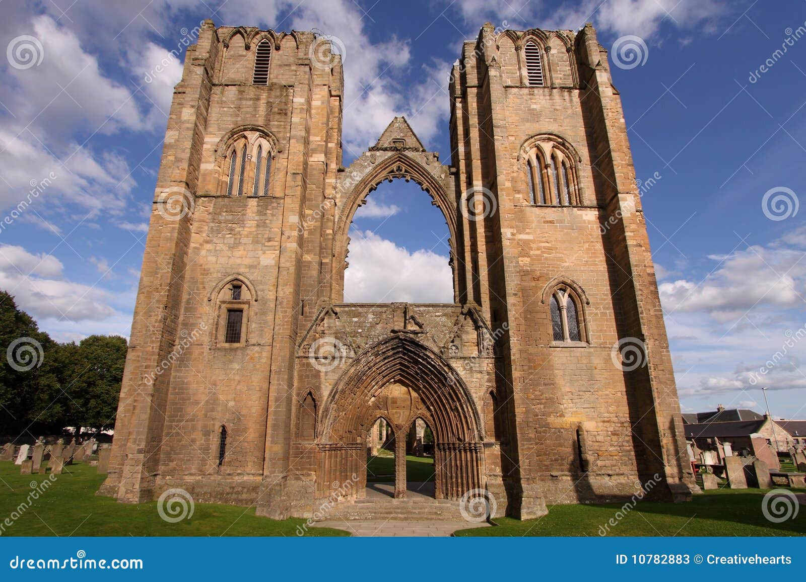 Elgin Cathedral Church stock image. Image of iconic, dilapidation ...