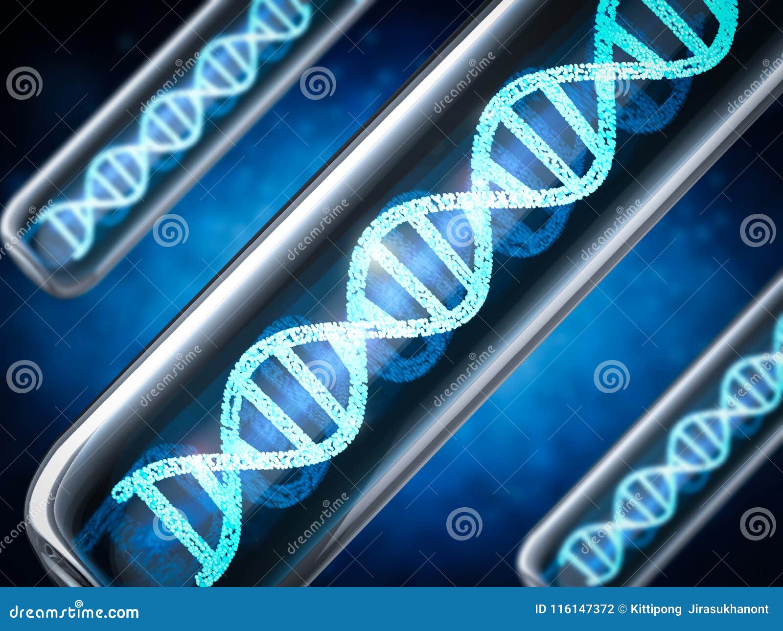 Elica del DNA in provetta illustrazione di stock. Illustrazione di ...