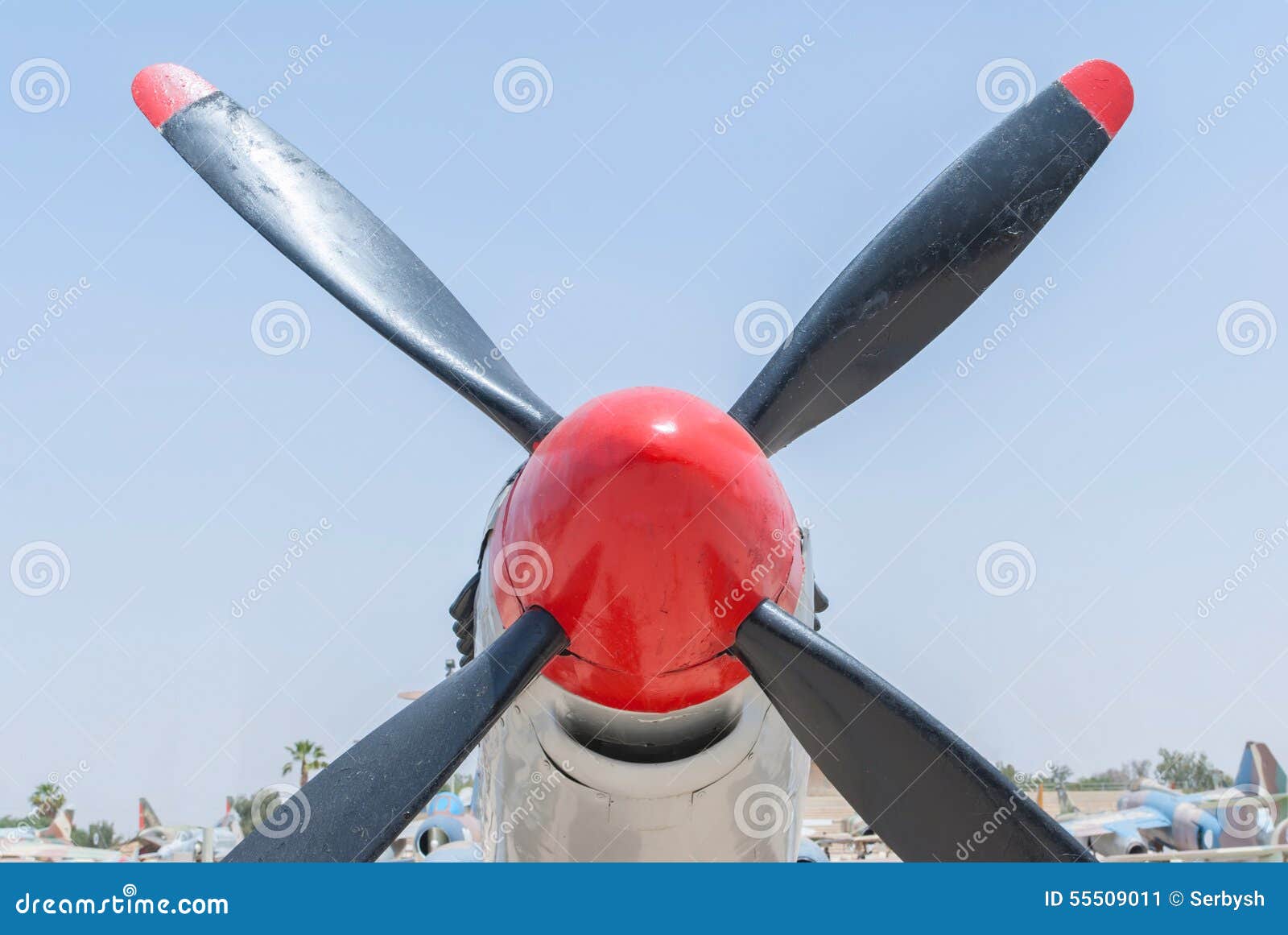 Elica E Motore Dell'aeroplano D'annata Immagine Stock - Immagine di ...