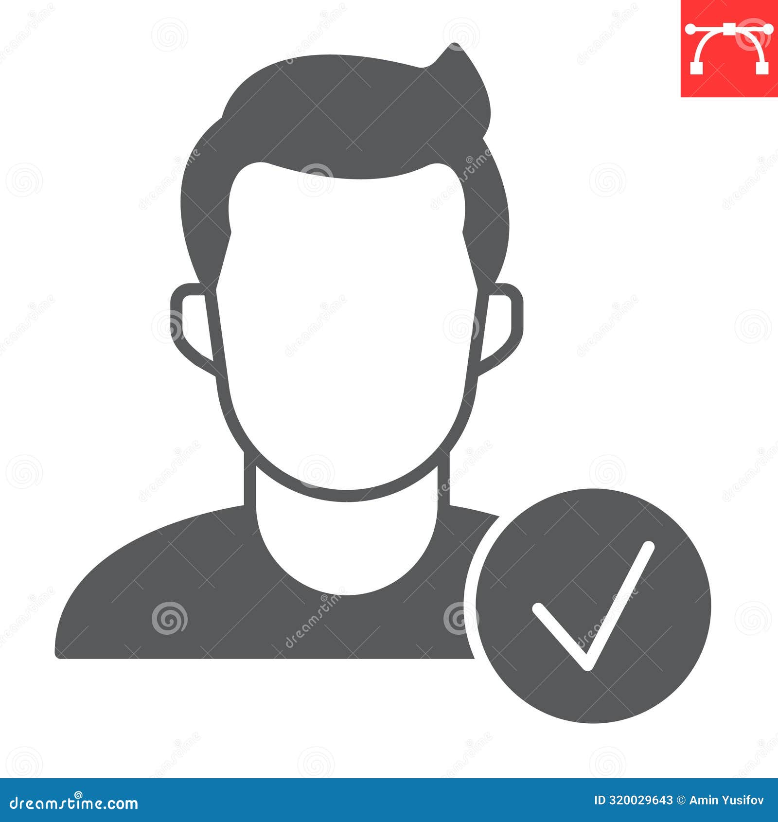 Eligibility glyph icon stock illustration. Illustration of sign - 320029643
