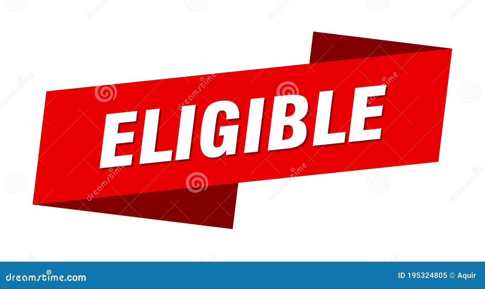 Eligible Banner Template. Ribbon Label Sign. Sticker Cartoon Vector ...