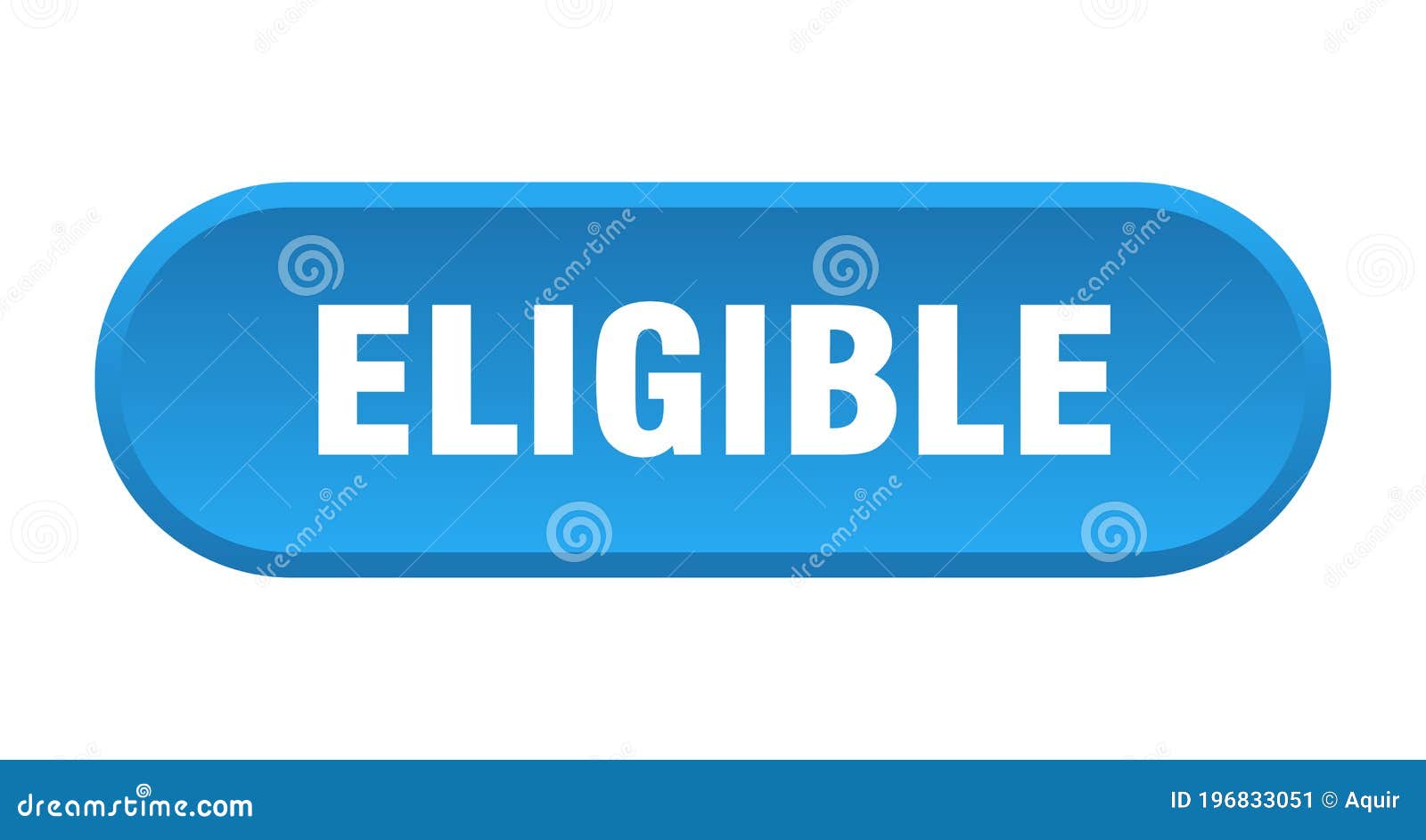 Eligible Button. Rounded Sign on White Background Stock Vector ...