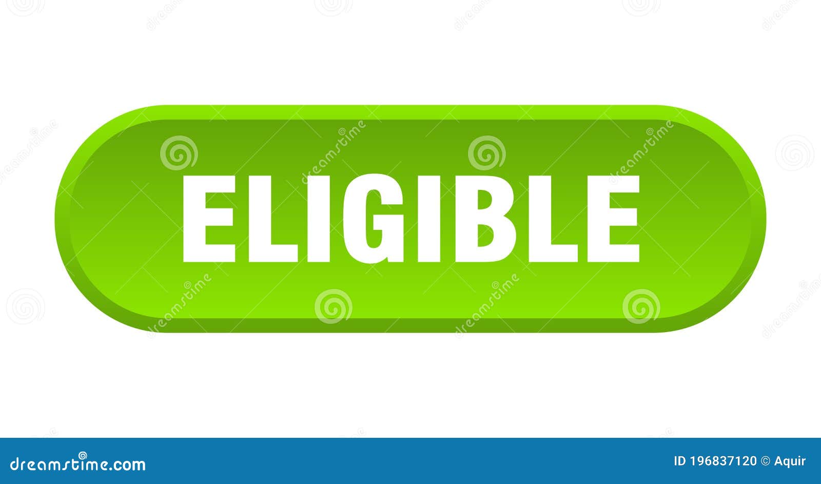 Eligible Button. Rounded Sign on White Background Stock Vector ...