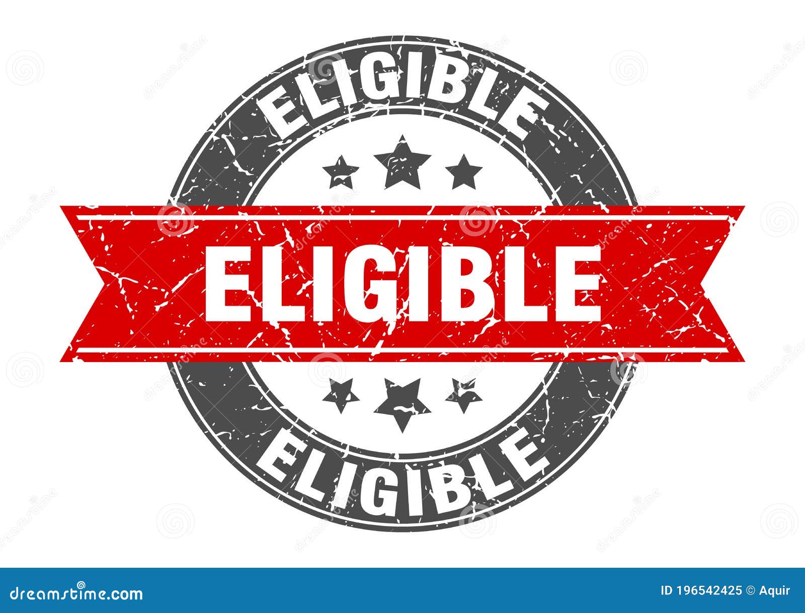 Eligible Ribbon. Eligible Isolated Band Sign. Vector Illustration ...