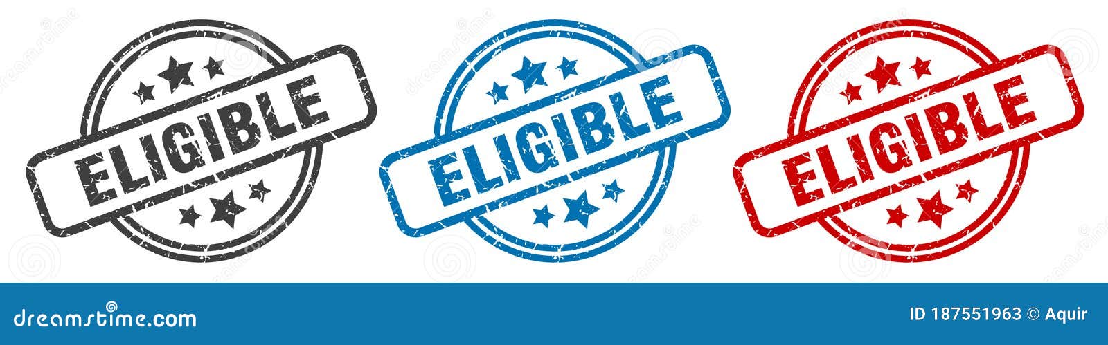 Eligible Stamp. Eligible Round Isolated Sign Stock Vector ...