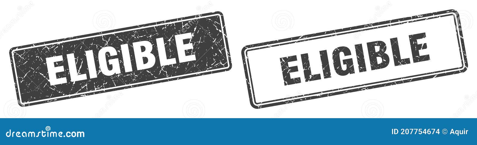 Eligible Stamp Set. Eligible Square Grunge Sign Stock Vector ...