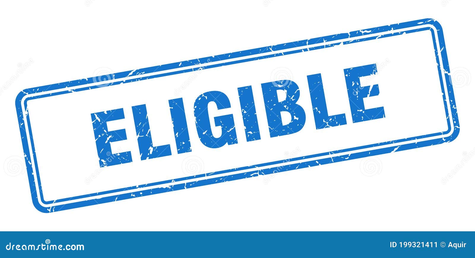 Eligible Stamp. Square Grunge Sign on White Background Stock Vector ...
