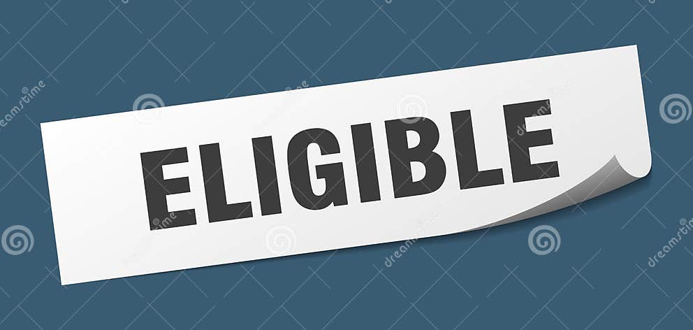 Eligible Sticker. Eligible Square Isolated Sign Stock Vector ...