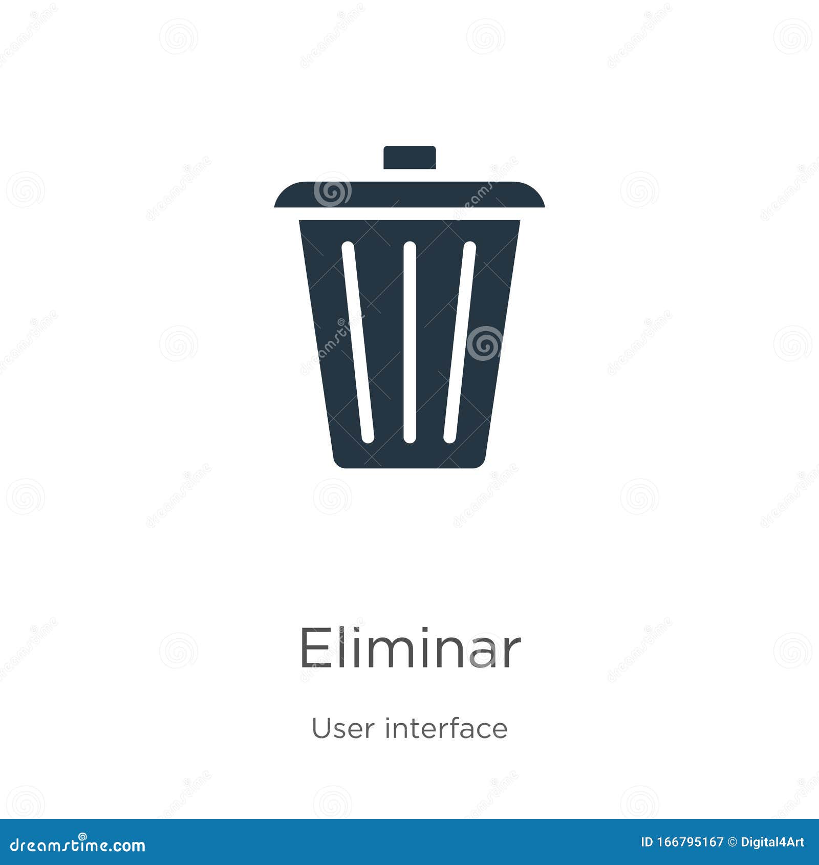 Eliminar Icon Vector. Trendy Flat Eliminar Icon from User Interface ...