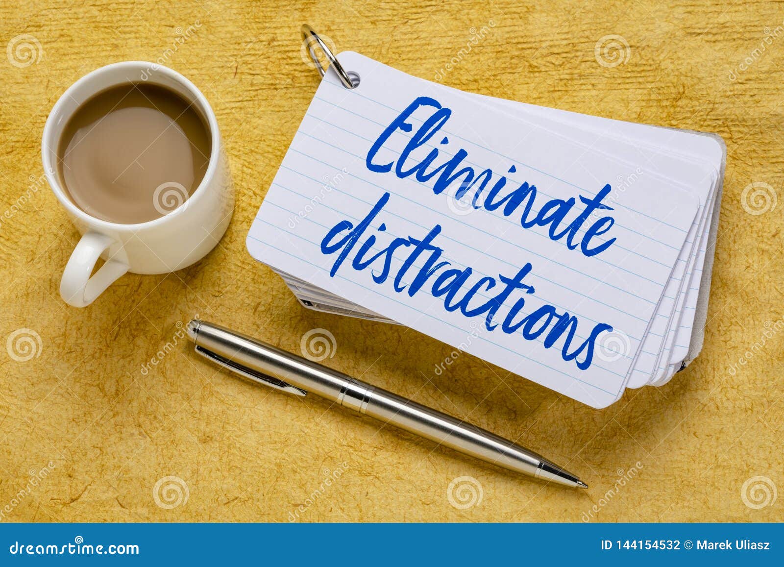 Eliminate Distractions Reminder Stock Photo - Image of distraction ...