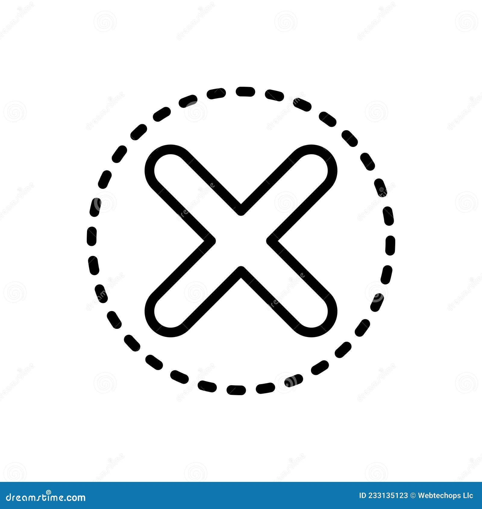 Black Line Icon for Eliminate, Close and Refuse Stock Vector ...