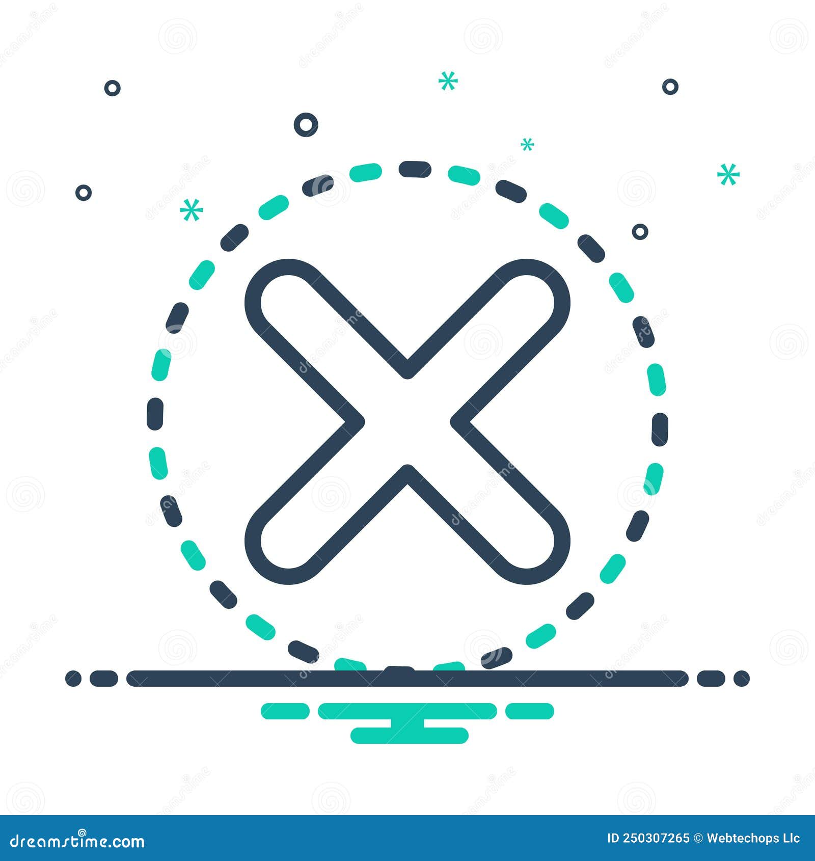 Mix Icon for Eliminate, Close and Refuse Stock Illustration ...