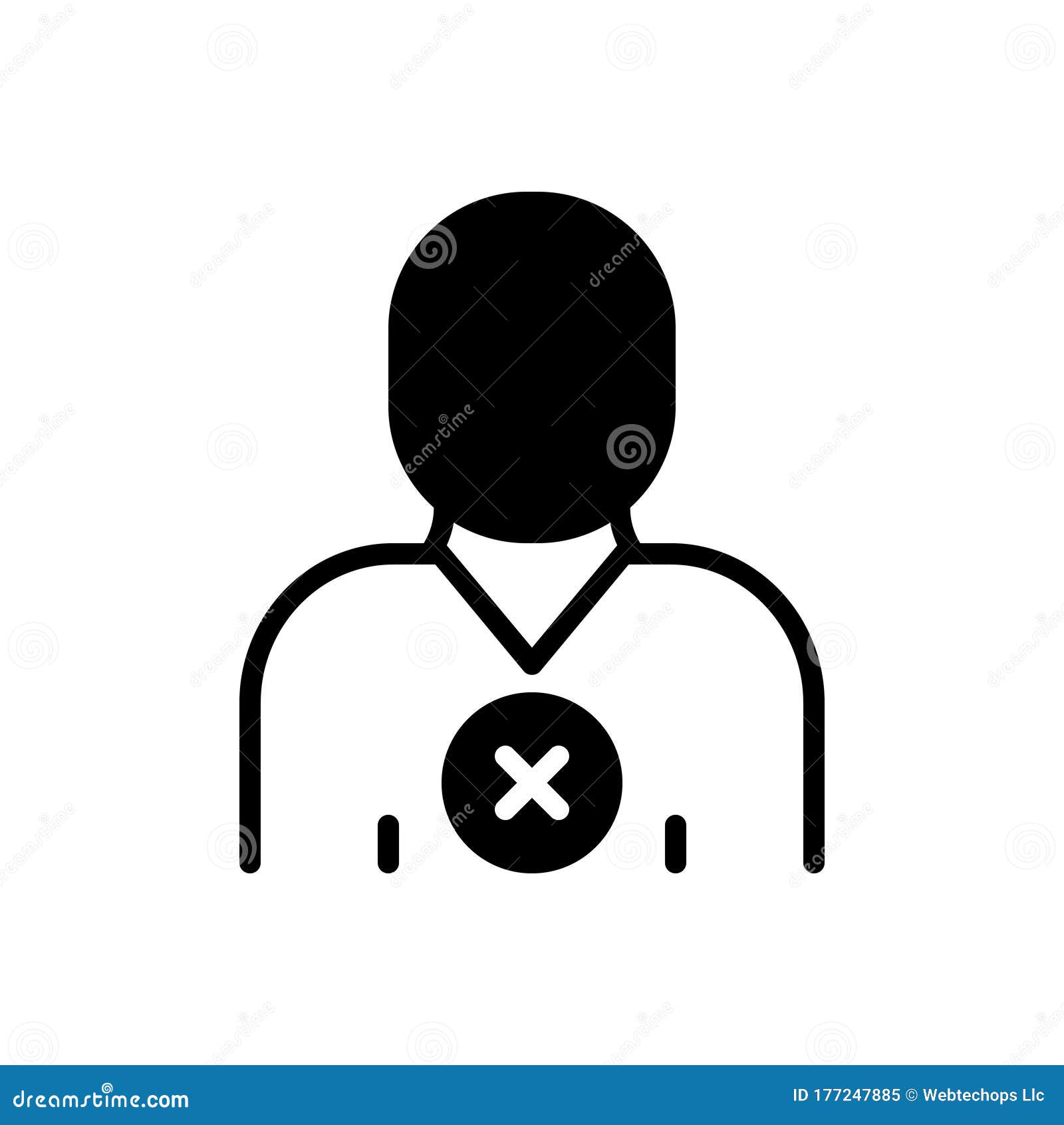 Black Solid Icon for Eliminate, Delete and Remove Stock Vector ...