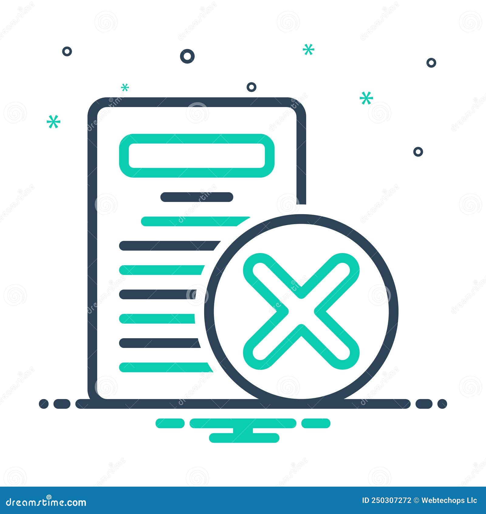Mix Icon for Eliminate, Delete and Remove Stock Illustration ...