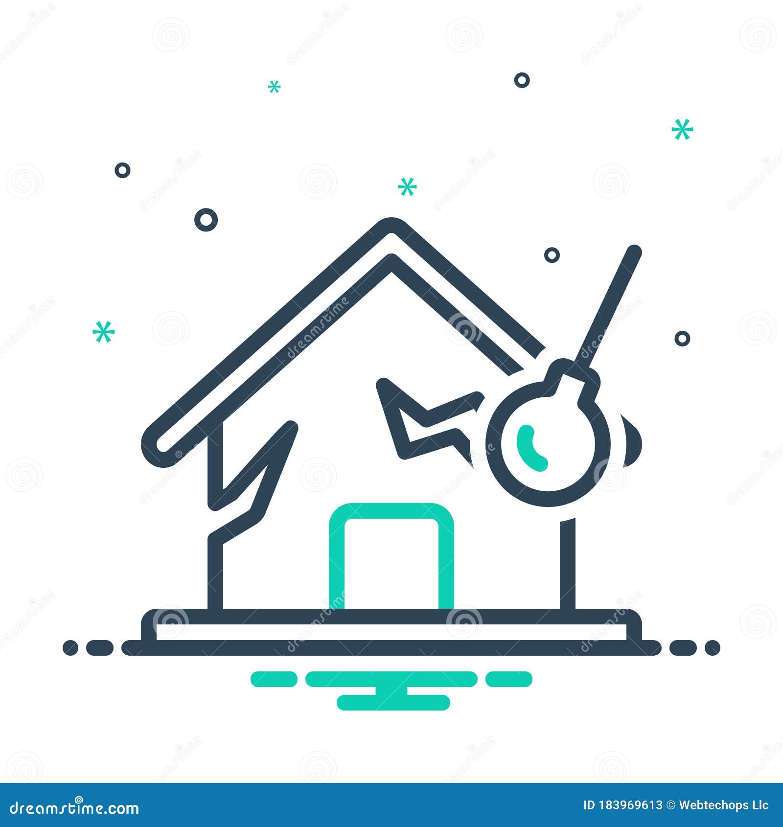 Mix Icon for Eliminate, Destroy and Dissipate Stock Vector ...