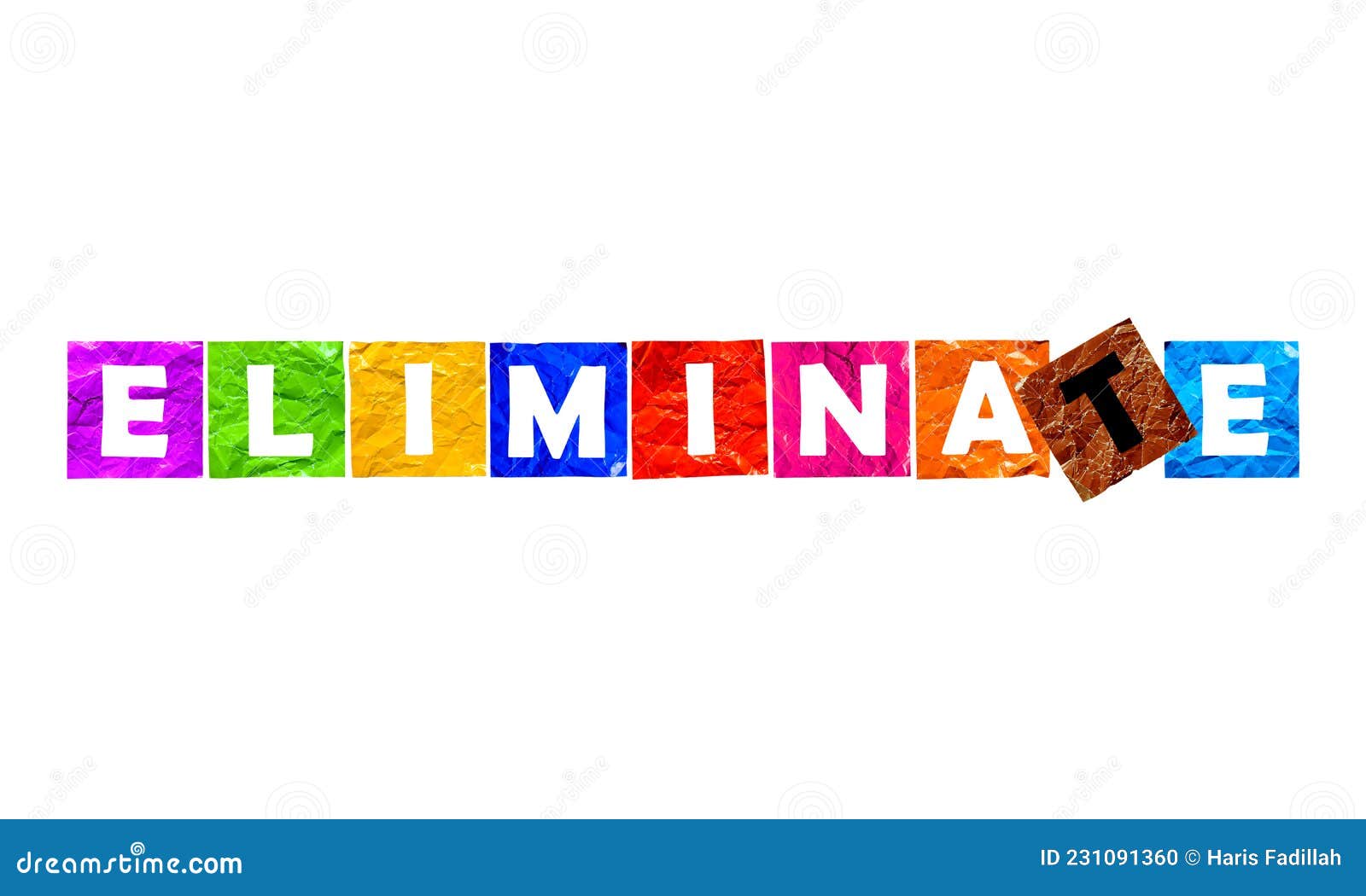 ELIMINATE stock illustration. Illustration of center - 231091360