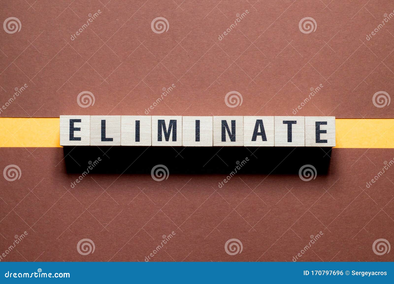 Eliminate Word Concept on Cubes Stock Photo - Image of eliminate, give ...