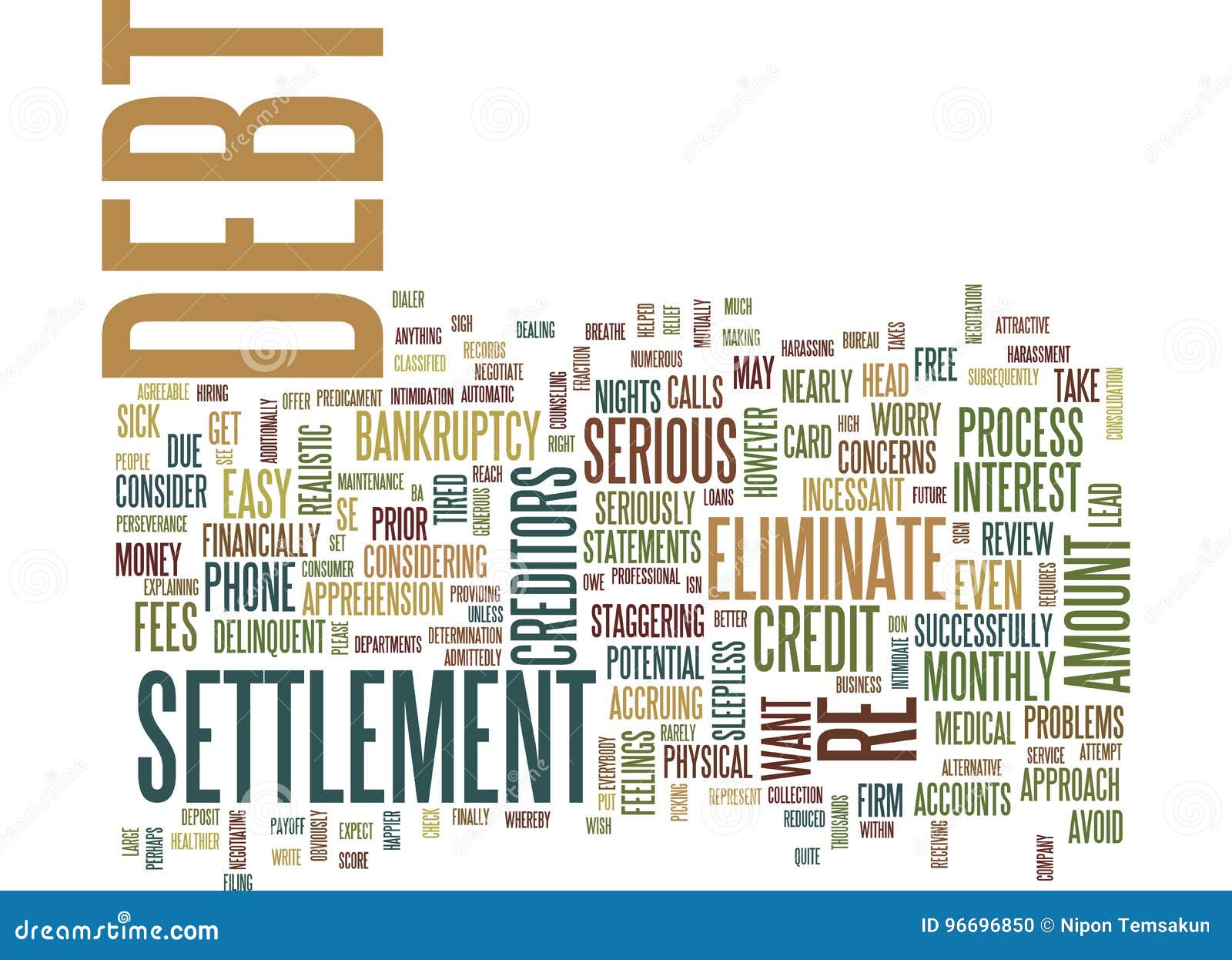 Eliminate Your Debt Text Background Word Cloud Concept Stock Vector ...
