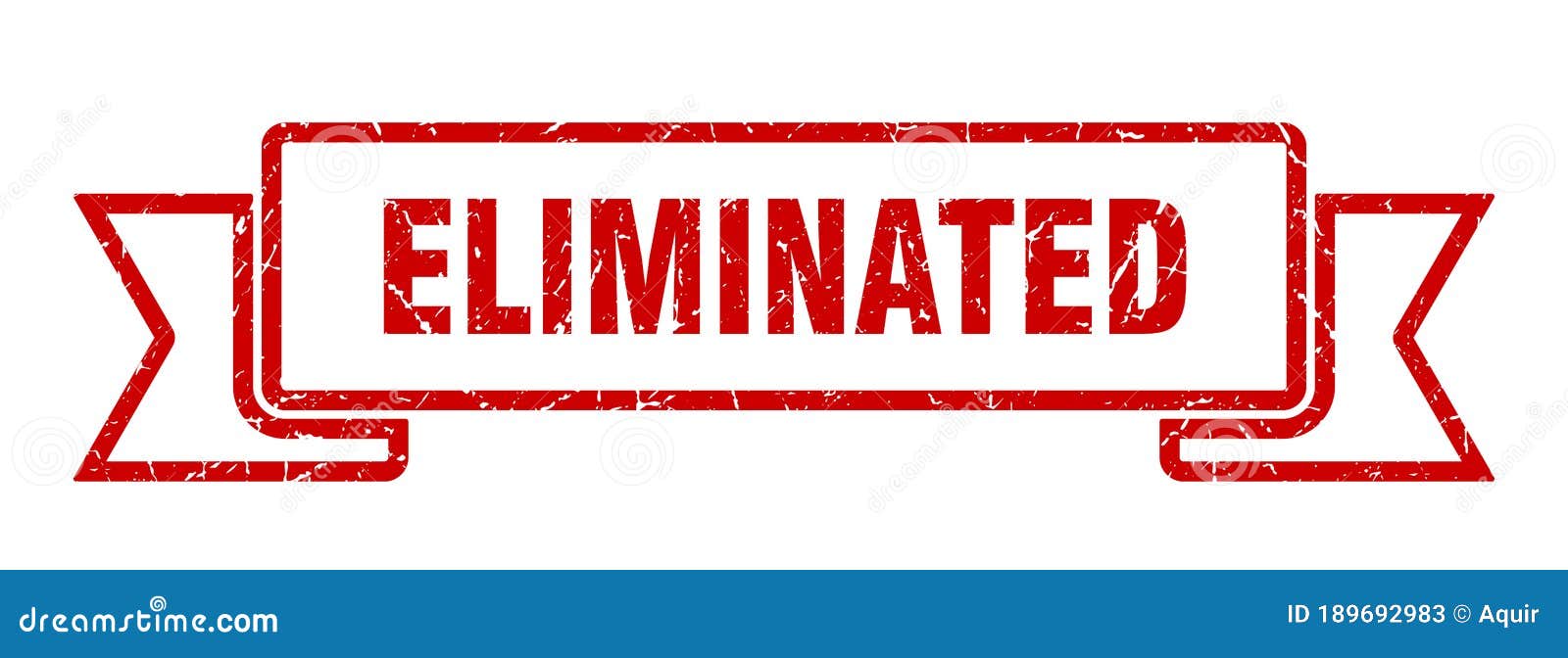 Eliminated ribbon. stock vector. Illustration of insignia - 189692983