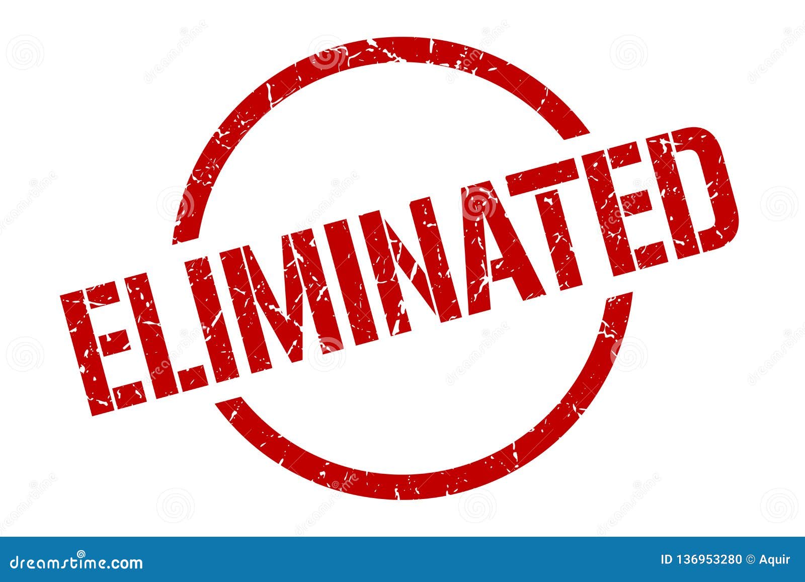 Eliminated stamp stock vector. Illustration of insignia - 136953280