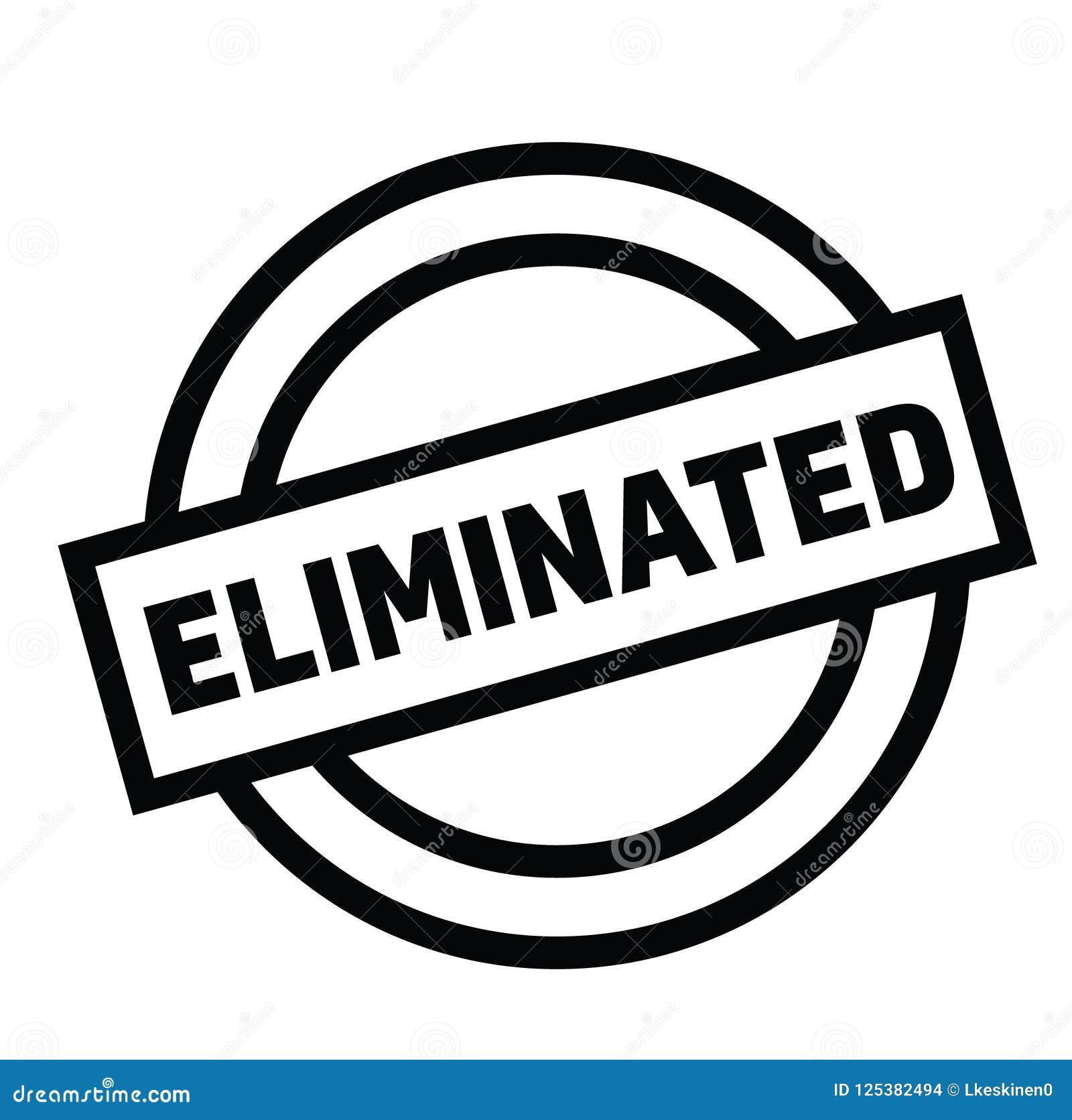 Eliminated rubber stamp stock vector. Illustration of sign - 125382494