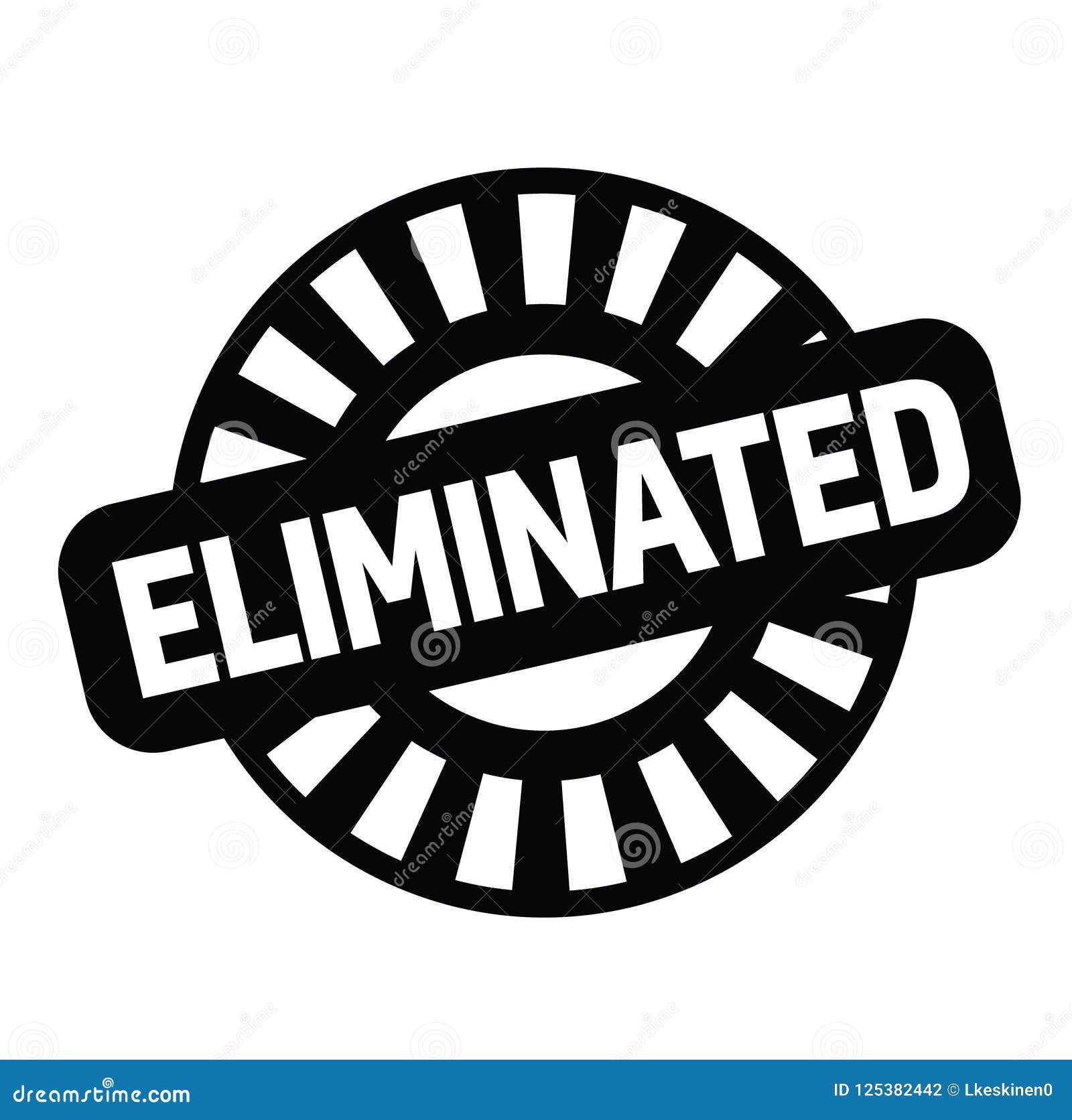 Eliminated rubber stamp stock vector. Illustration of banner - 125382442