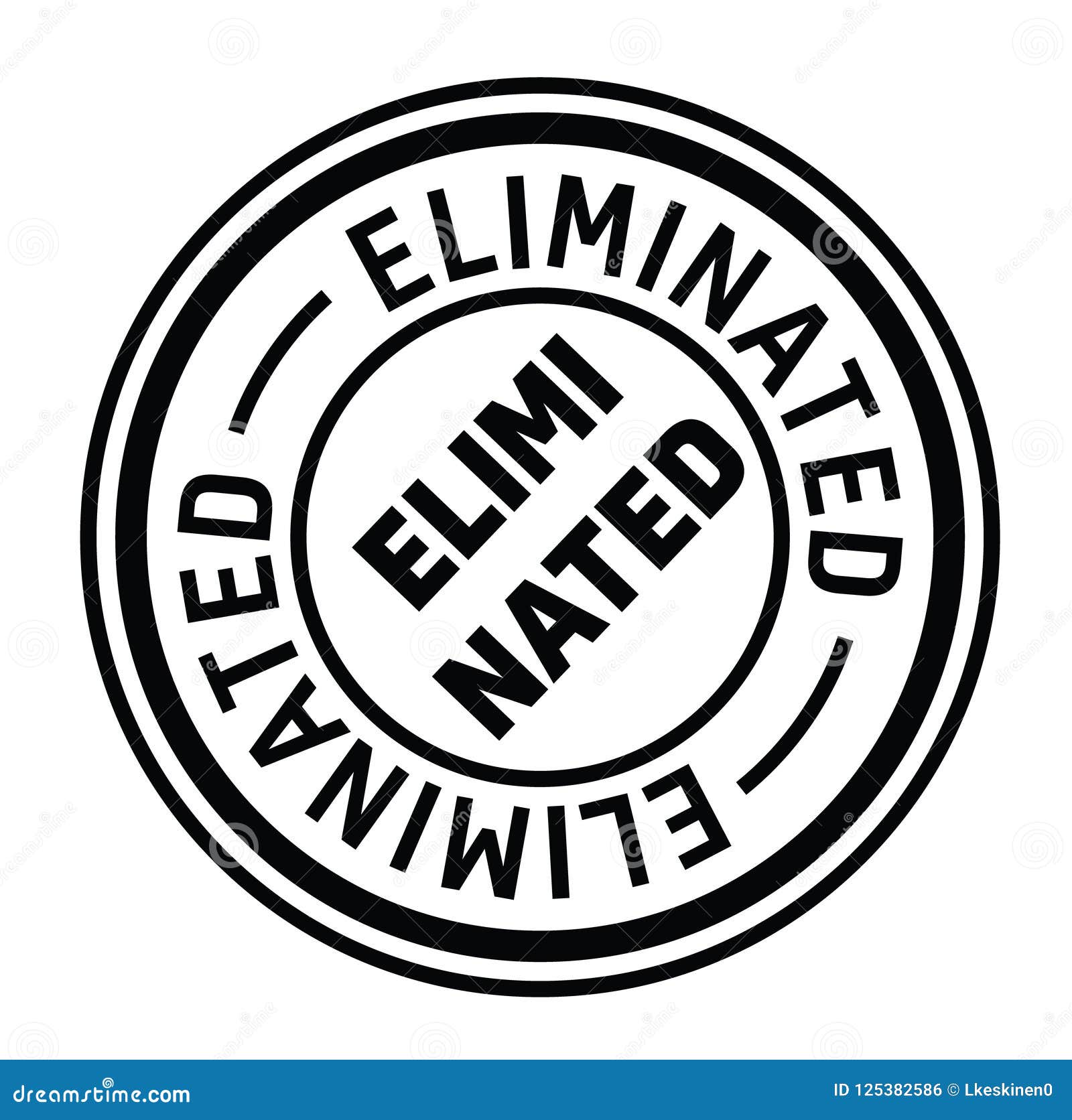 Eliminated rubber stamp stock vector. Illustration of eliminated ...