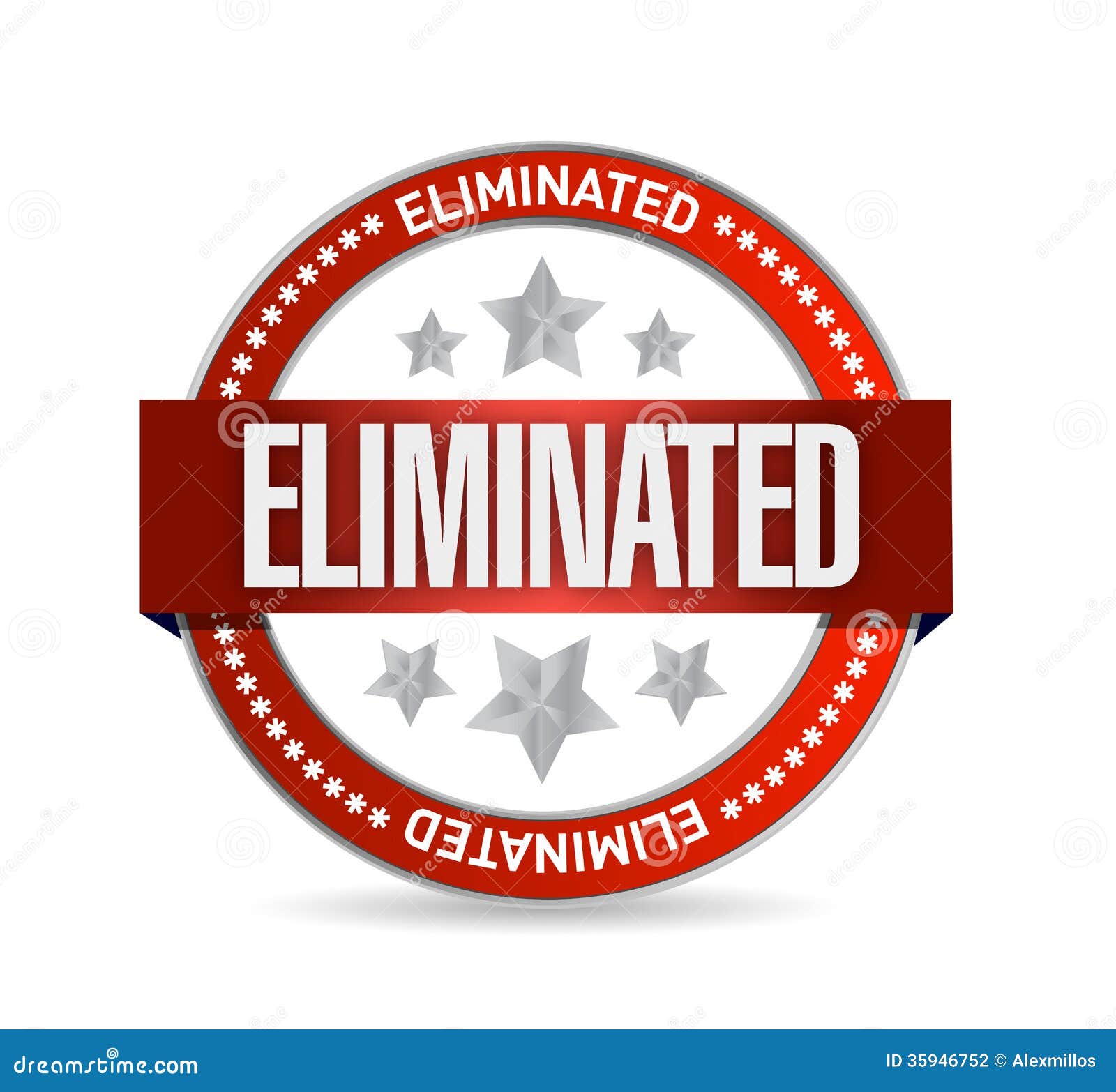 Eliminated Stamp